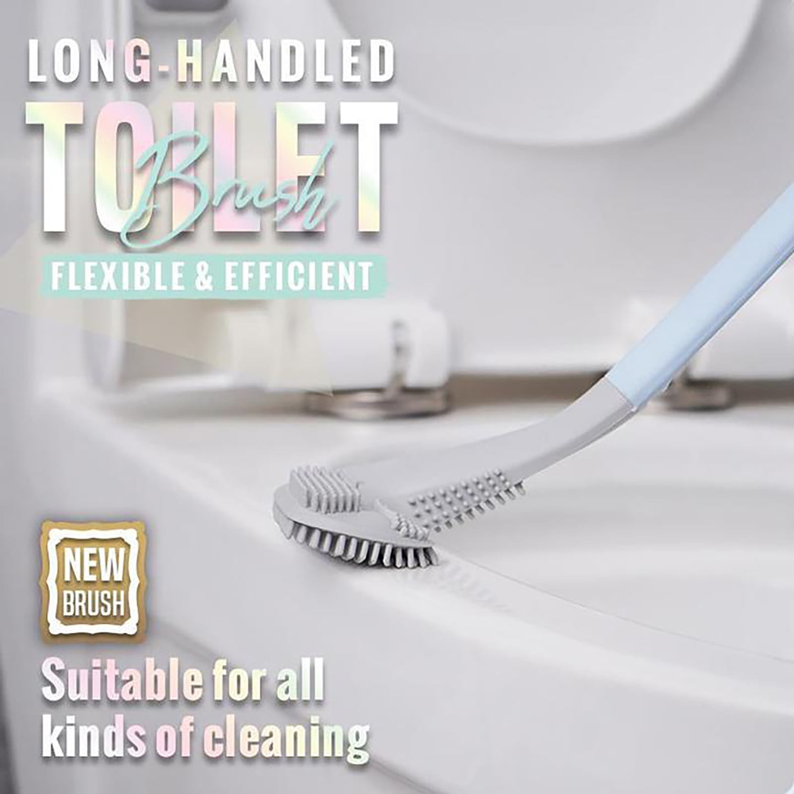 Vxdvou Golf Toilet Brush, Wall-Mounted Design, Soft Plastic Bristles ...