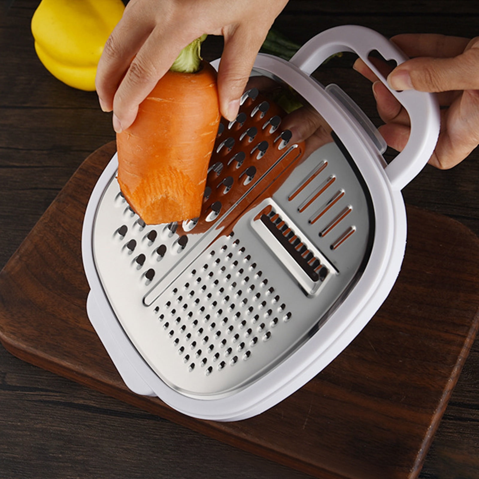 Vxdvou Handheld Cheese Grater, Stainless Steel Multi-Blade Grater for ...