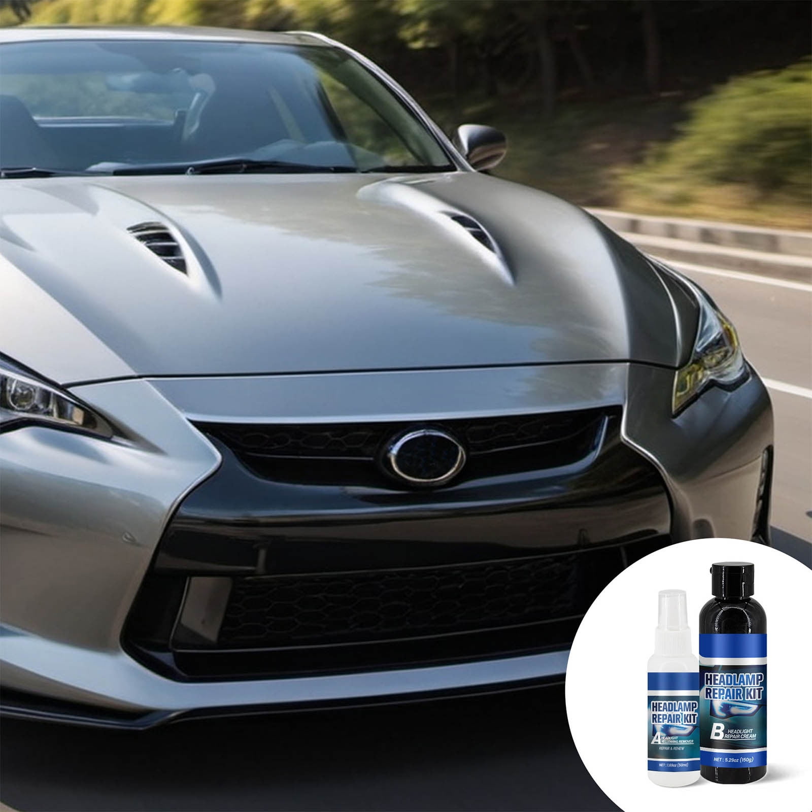 Vxdvou Headlight Cleaner Kit - 150ml Long Lasting Headlight Coating ...