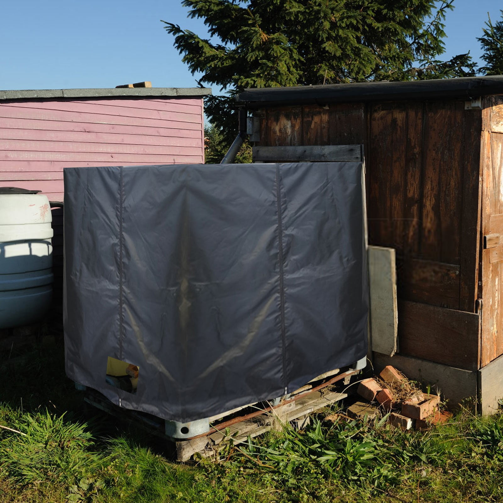 Vxdvou Heavy Duty Outdoor Water Tank Cover with Sun Protection, UV ...