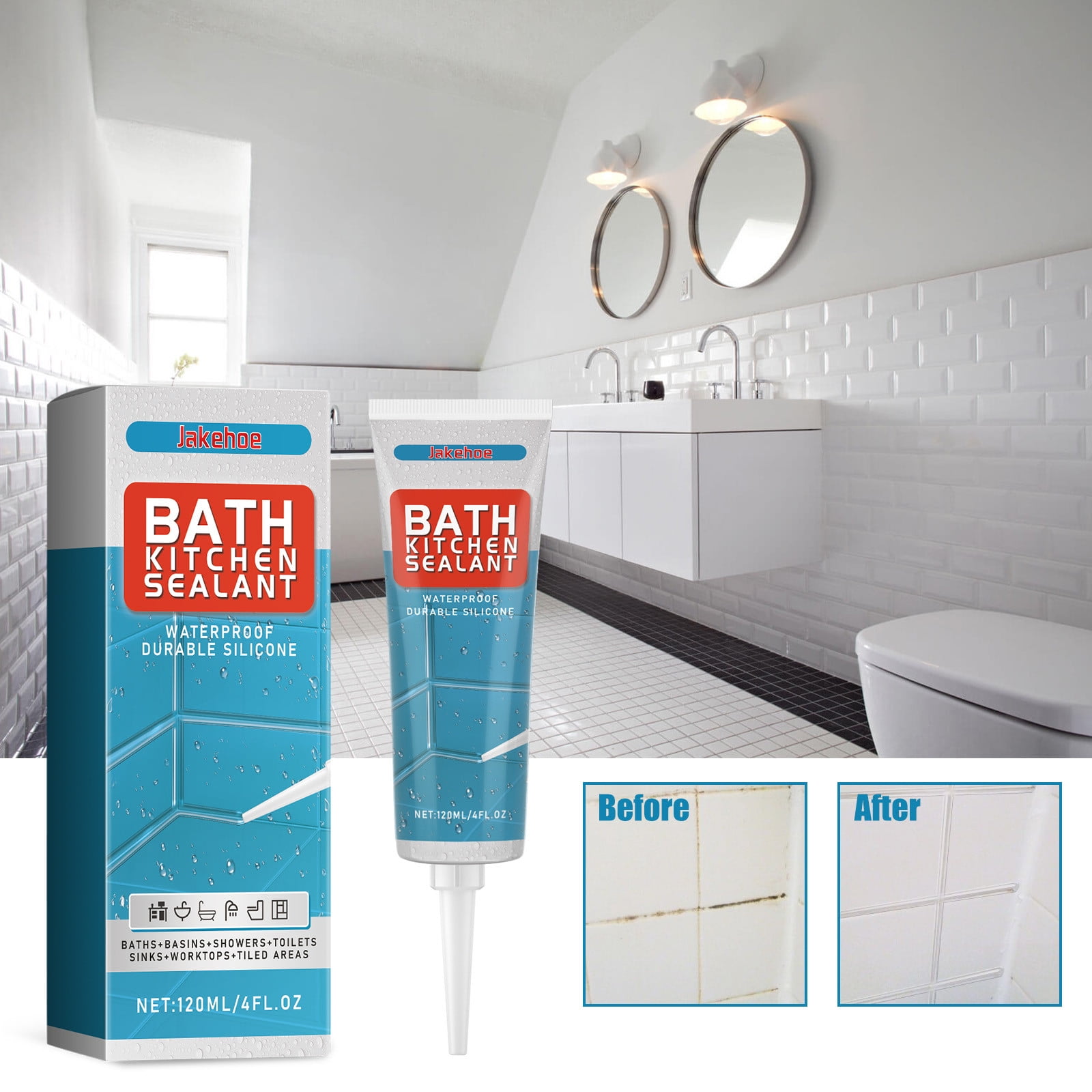 Vxdvou Household Sealant 120ml, Flexible Leak Repair Paint for Kitchen ...
