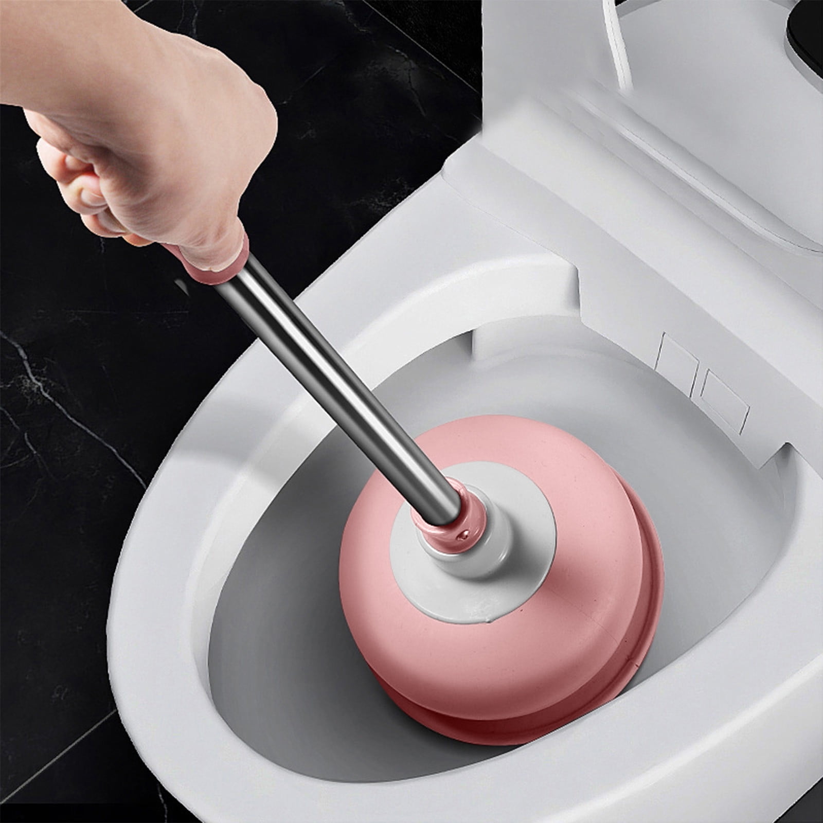 Vxdvou Household Toilet Plunger with Vacuum Suction, Rubber Toilet ...
