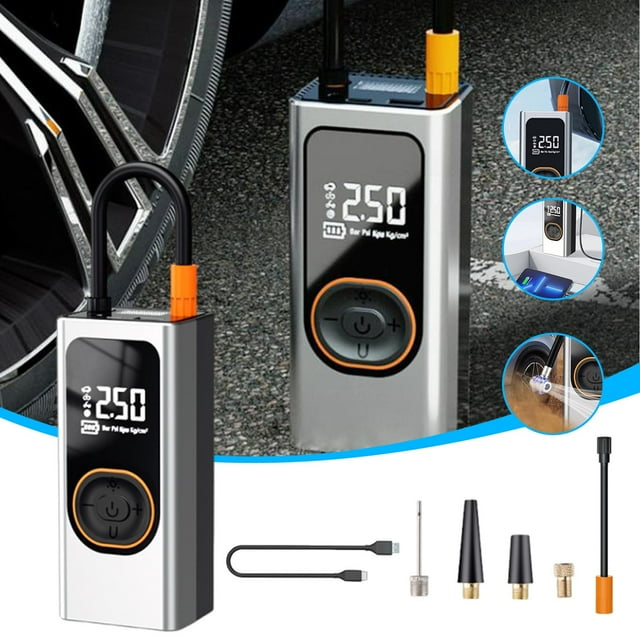 Vxdvou Portable Wireless Car Inflator - High-Power 7.4V Tire Pump with ...