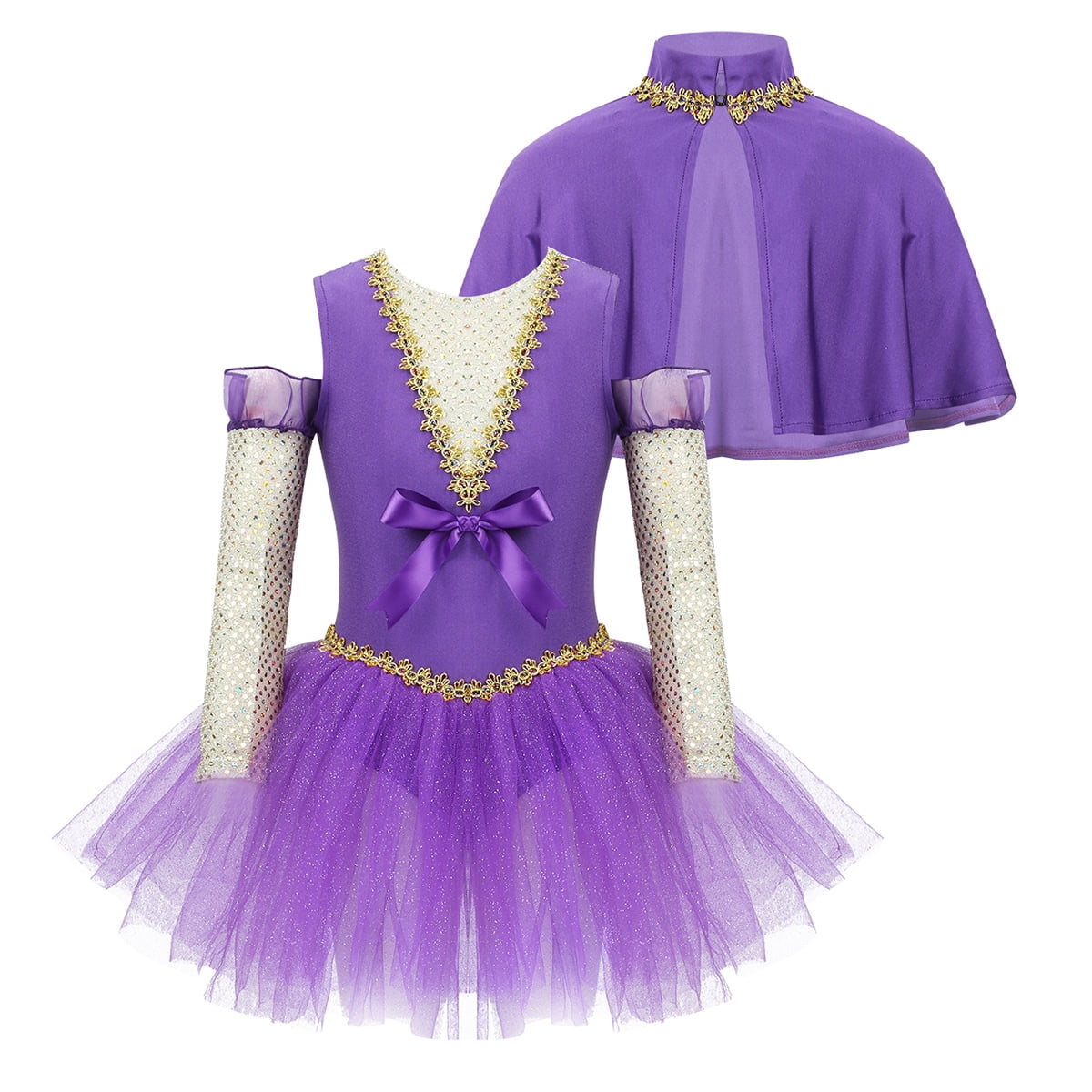 Vxuxlje Girls Kids Circus Ringmaster Show Costume Tutu Skirt Shiny ...