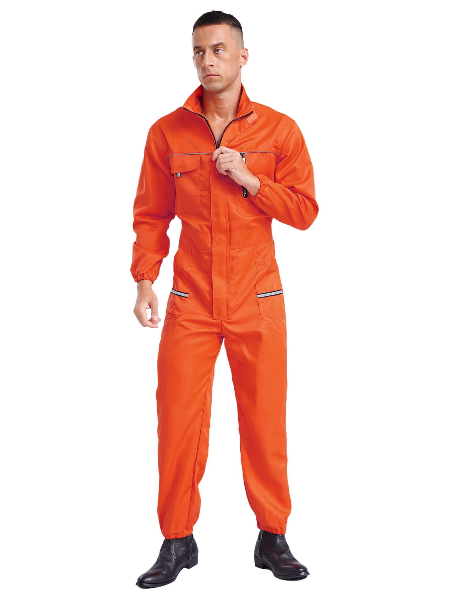 Vxuxlje Men's One Piece Work Coveralls Jumpsuits Long Sleeves ...