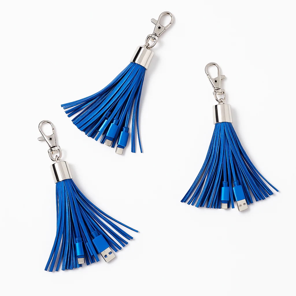 Vybz Universal Charging Tassels – 3‑Pack (Lightning • USB‑C • Micro‑USB ...