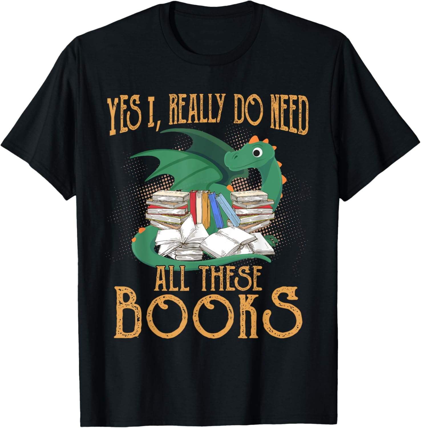Vyna Book Reading Design For Book Lovers Dragon Enthusiasts T-Shirt ...