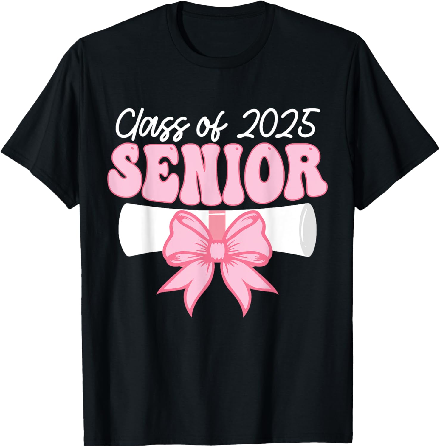 Vyna Cute Senior 2025 Bow Graduation High School Class Of 2025 T-Shirt ...