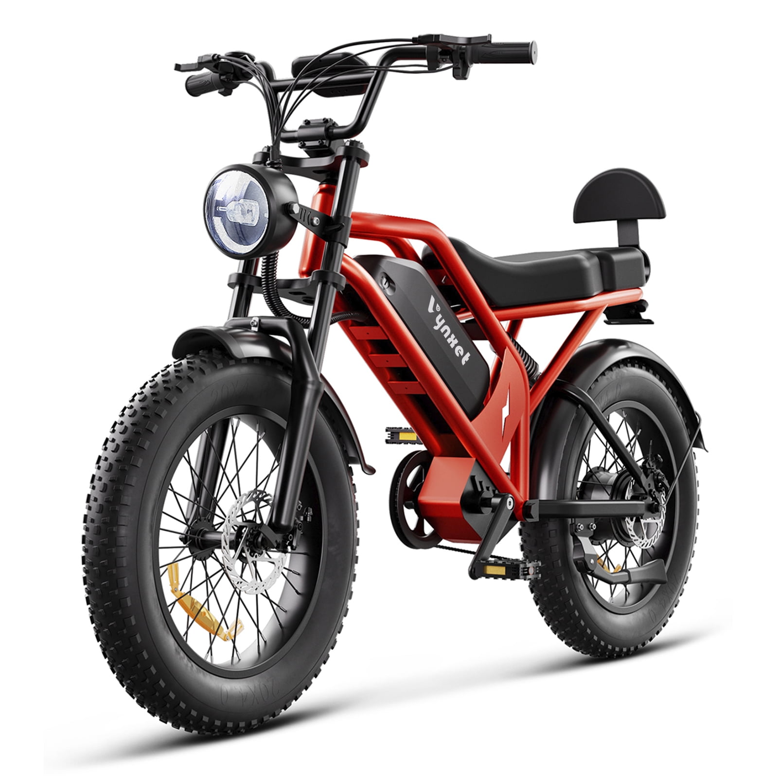Vynhet G52 Adult Fat Tire Electric Bike, 750W Motor 1500W Peak, 48V 18Ah, 32MPH, 68 Mile Range ...