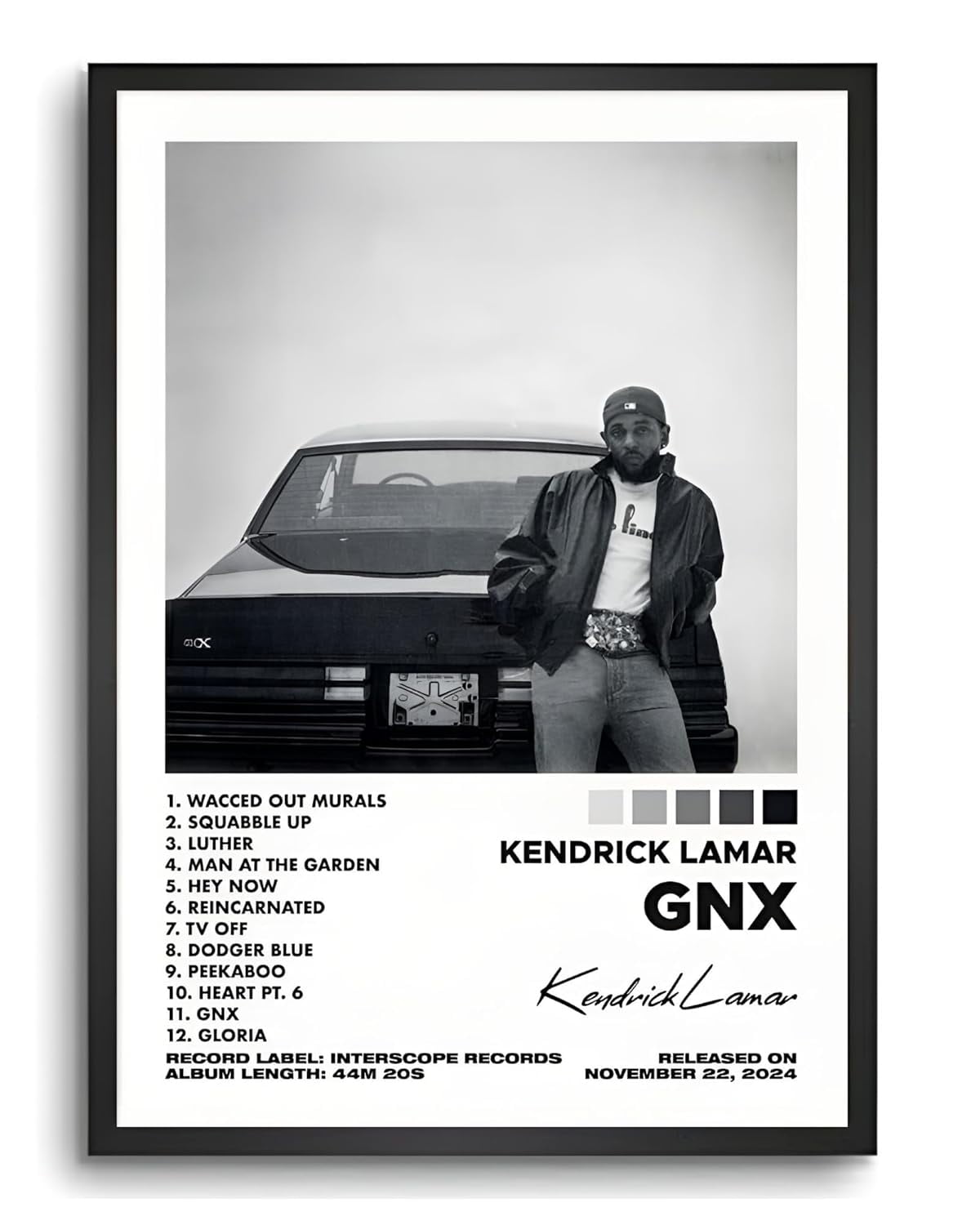Vyopix Kendrick Lamaar GNX Album Cover Wall Decoration Art Framed ...