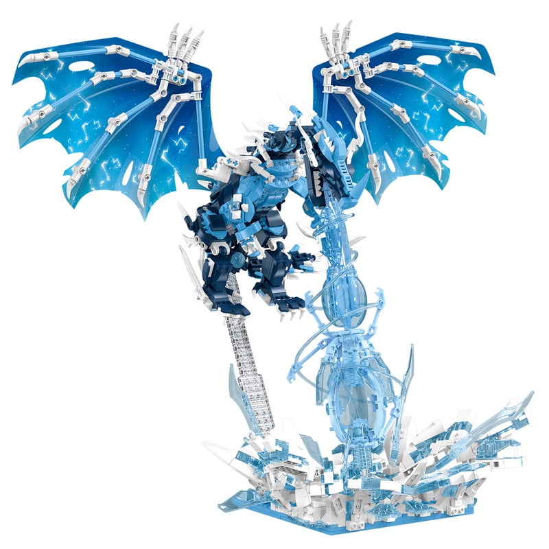 Vyytoz 2-in-1 Ice Dragon Building Set, 1843Pcs Mythical Creature Model ...
