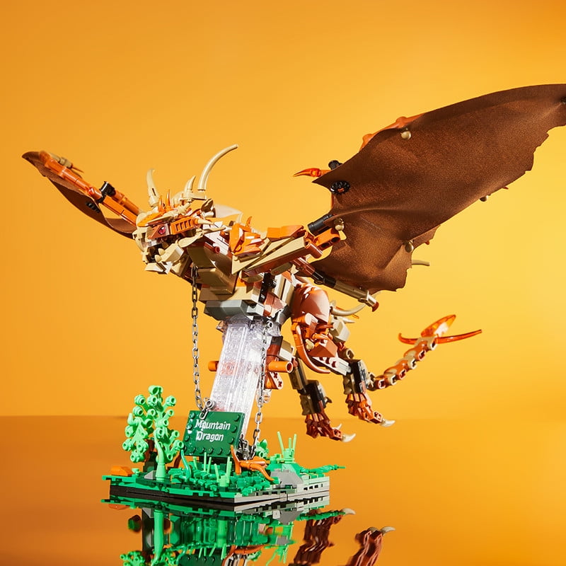 Vyytoz Mountain Dragon Building Set, 886Pcs Mythical Creature Model ...