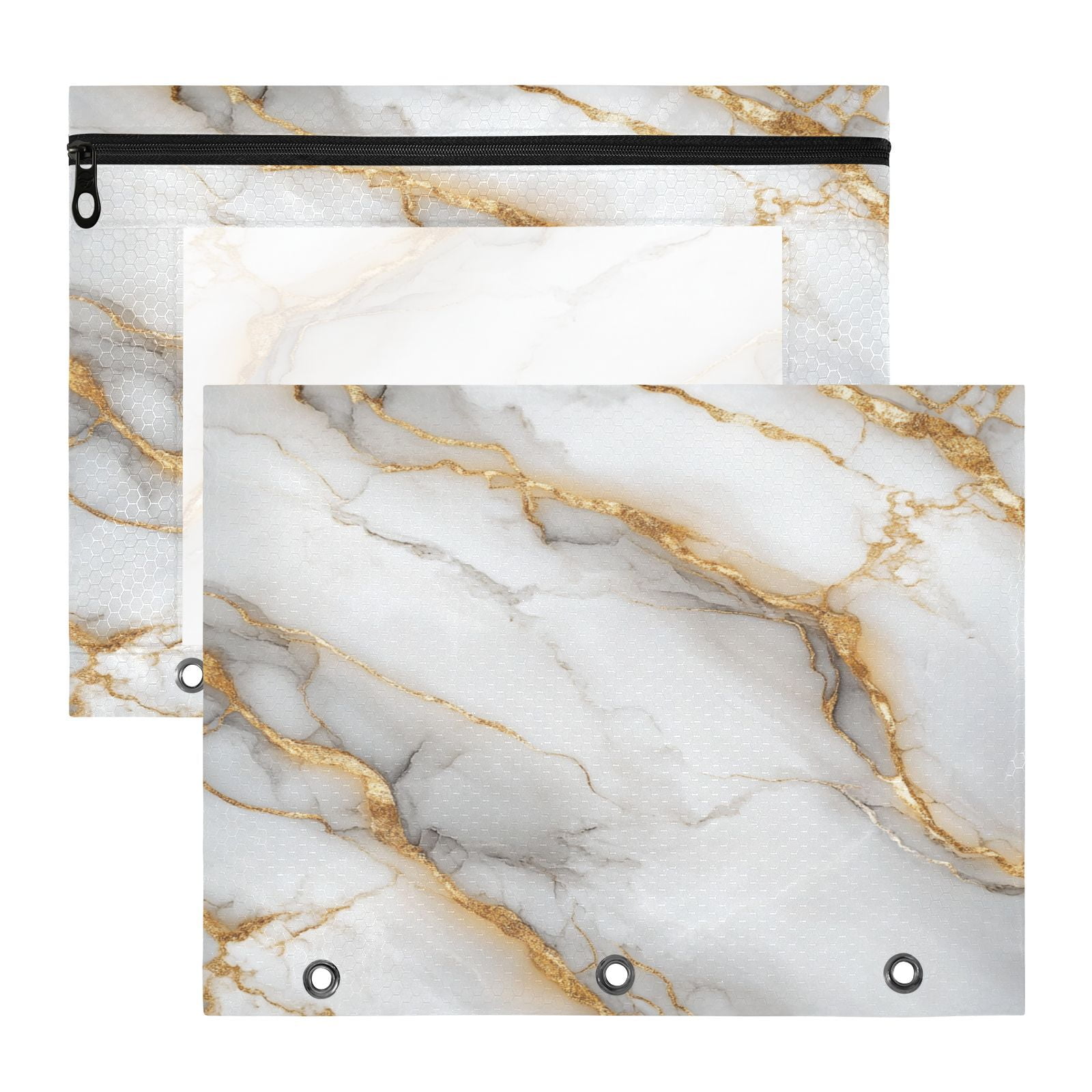 Vzayy 2-Pack A4 Binder Pouches- Water-Resistant Soccer Grid Pattern ...