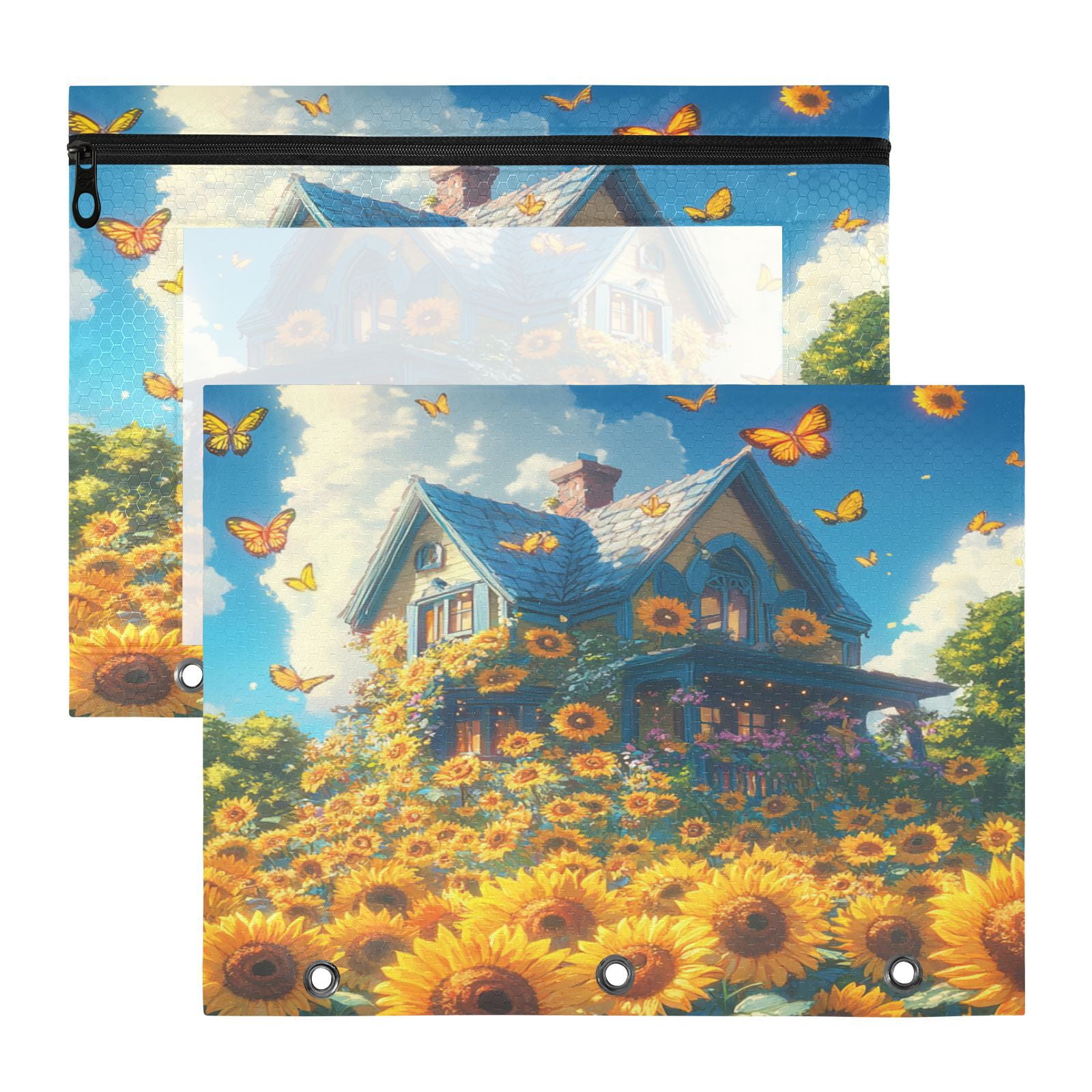 Vzayy 2-Pack A4 Binder Pouches- Water-Resistant Soccer Grid Pattern ...