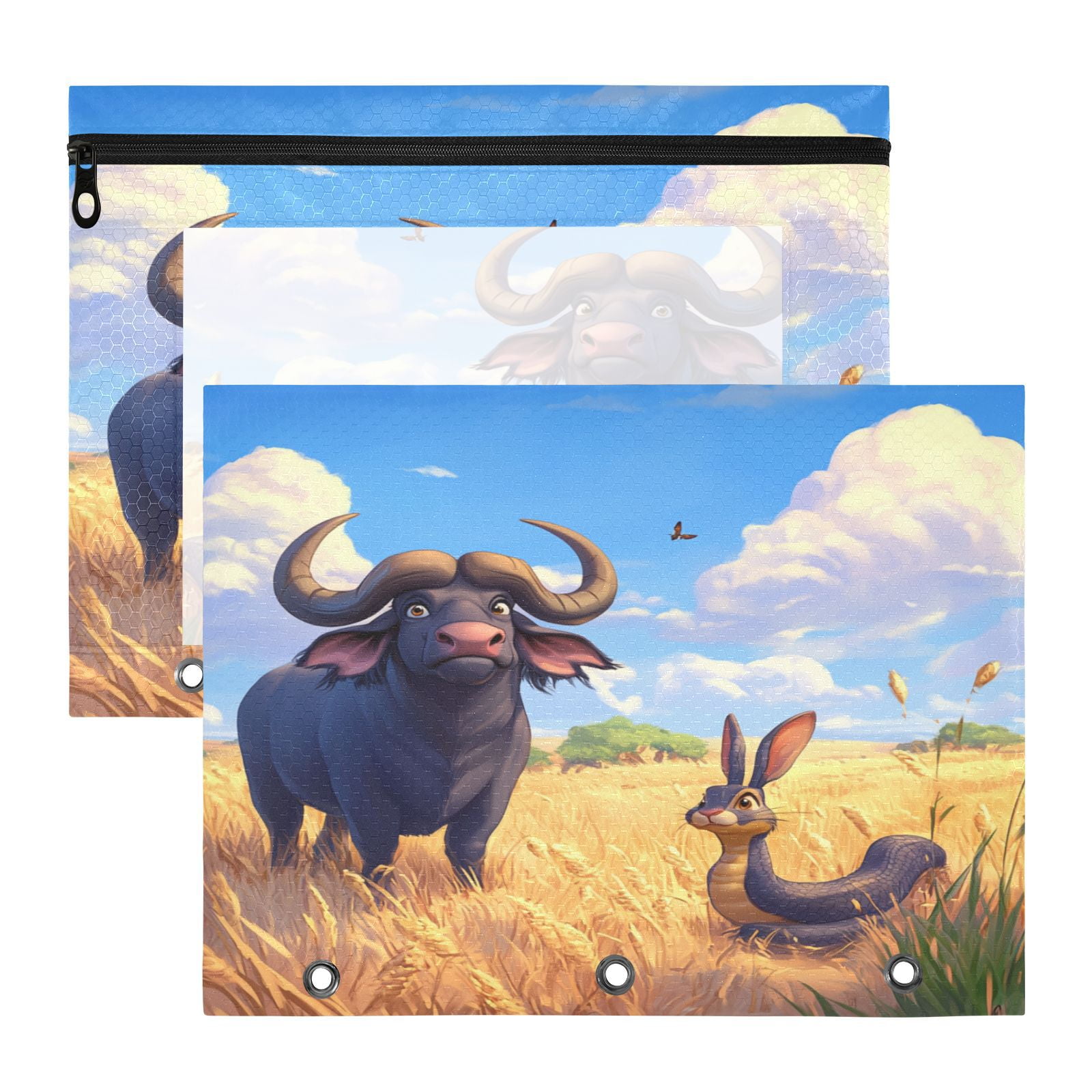 Vzayy 2-Pack A4 Binder Pouches- Water-Resistant Soccer Grid Pattern ...