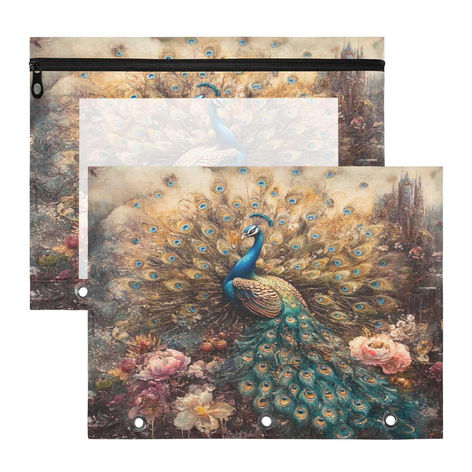 Vzayy 2-Pack A4 Binder Pouches- Water-Resistant Soccer Grid Pattern ...