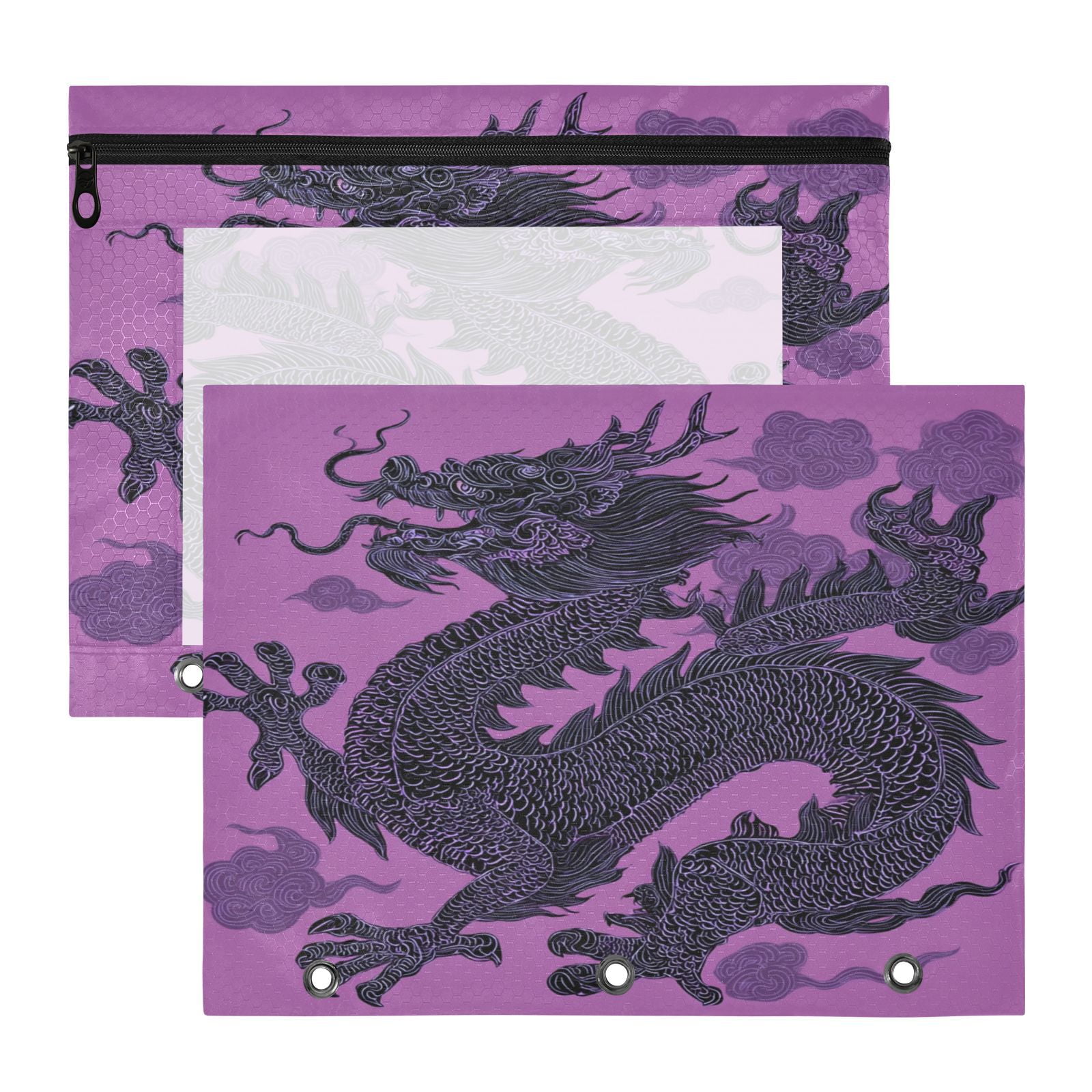 Vzayy 2-Pack A4 Binder Pouches- Water-Resistant Soccer Grid Pattern ...