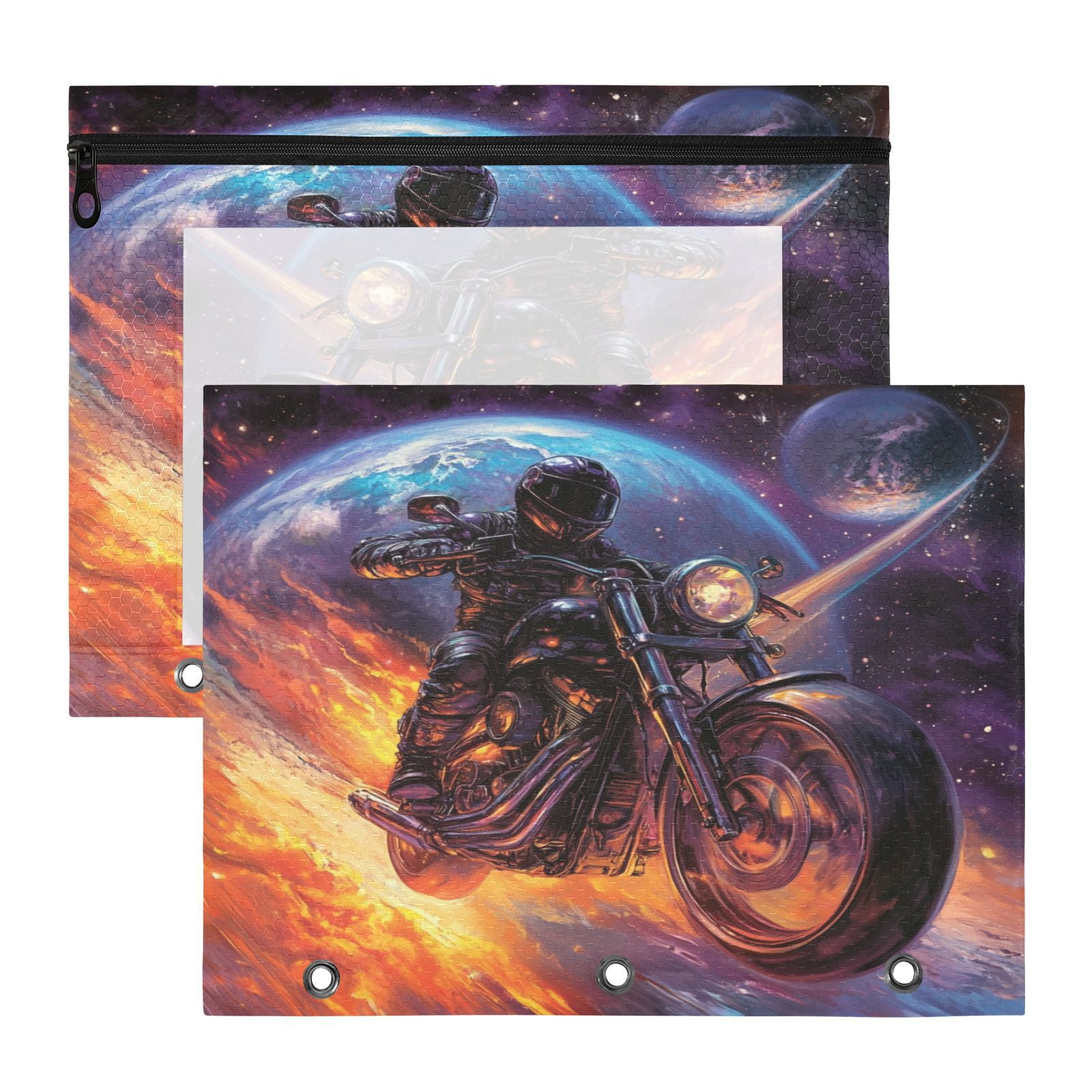 Vzayy 2-Pack A4 Binder Pouches- Water-Resistant Soccer Grid Pattern ...