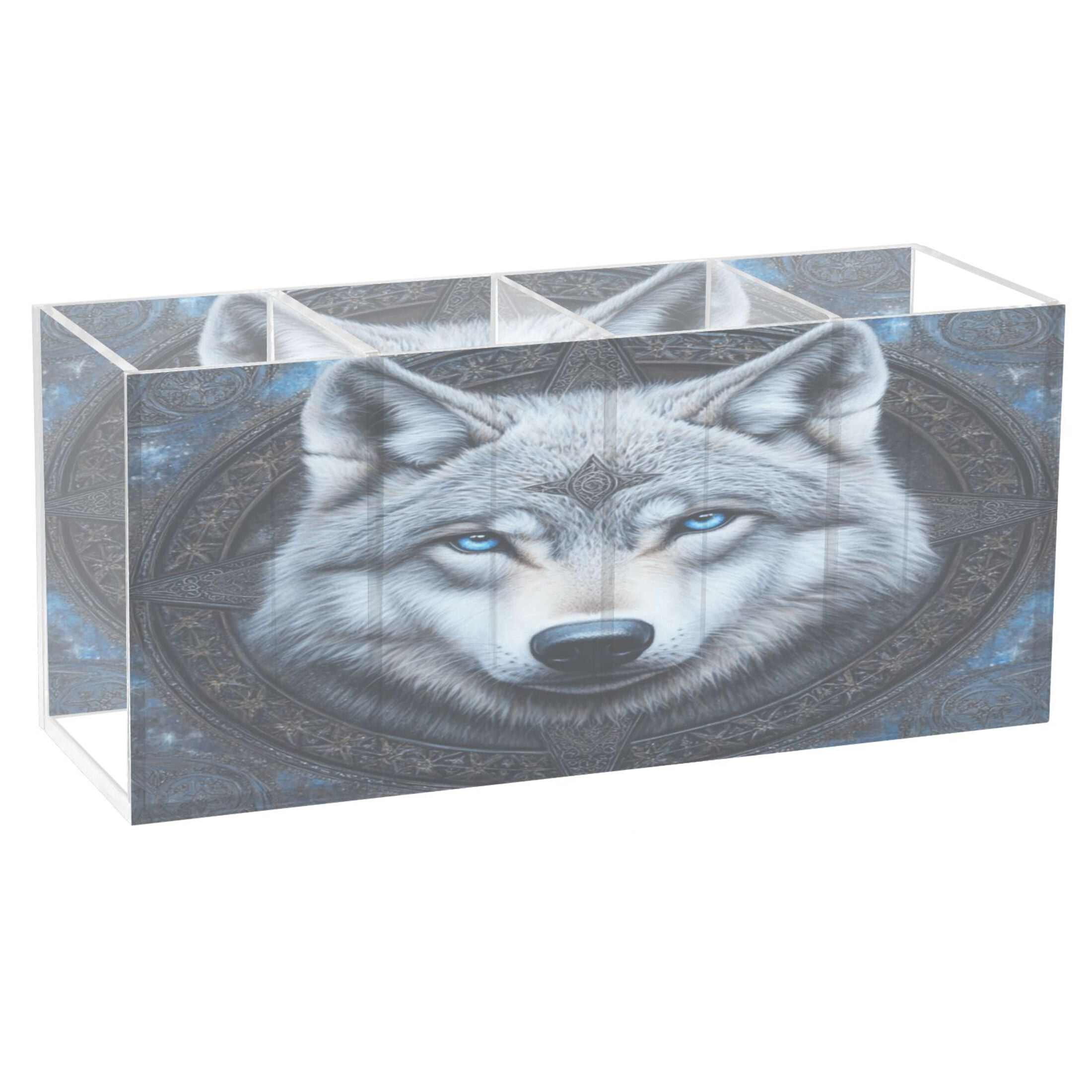 Vzayy Pen Holder 4 Grids,Personalised ,Perfect for Office,Bedroom,and ...