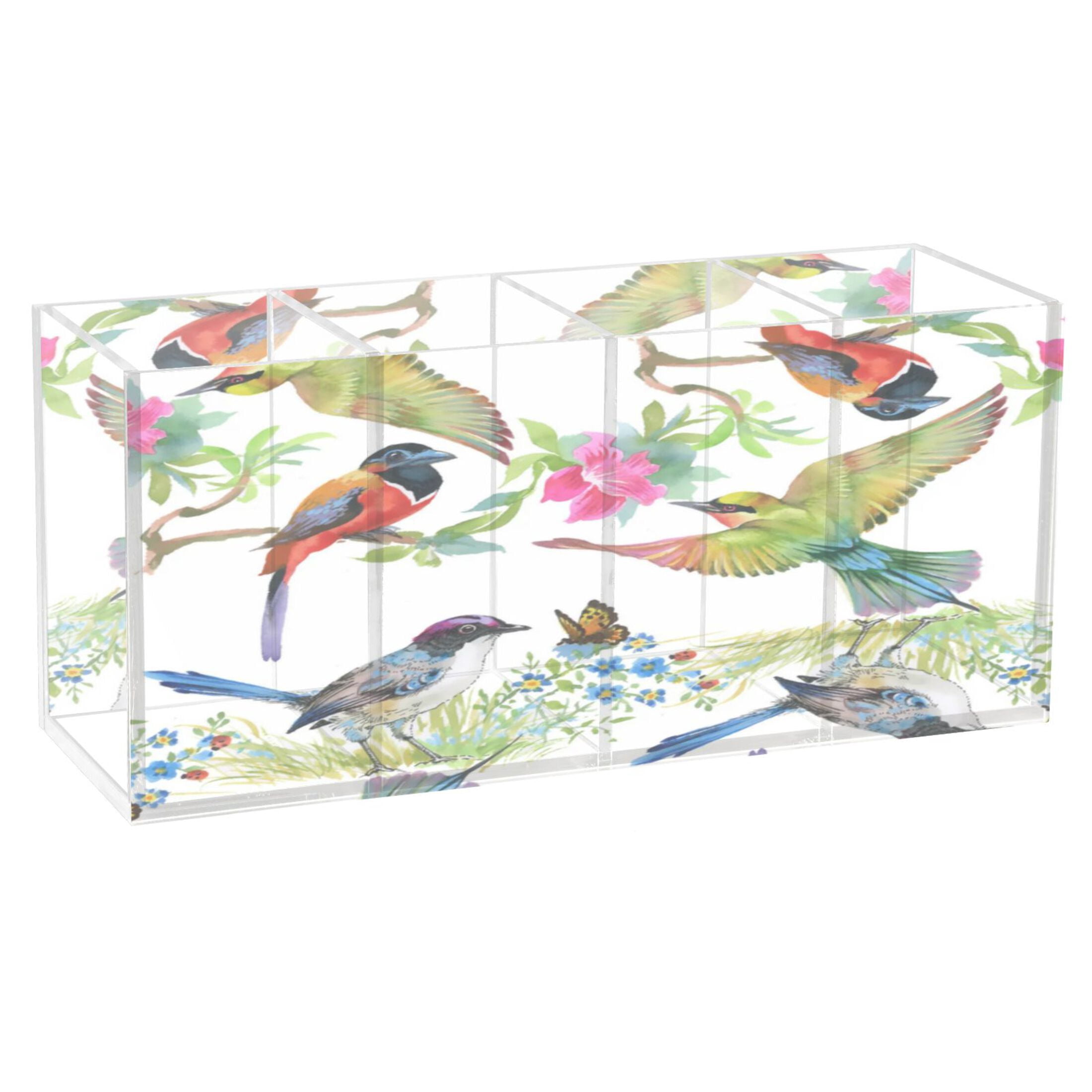 Vzayy Pen Holder 4 Grids,Personalised ,Perfect for Office,Bedroom,and ...