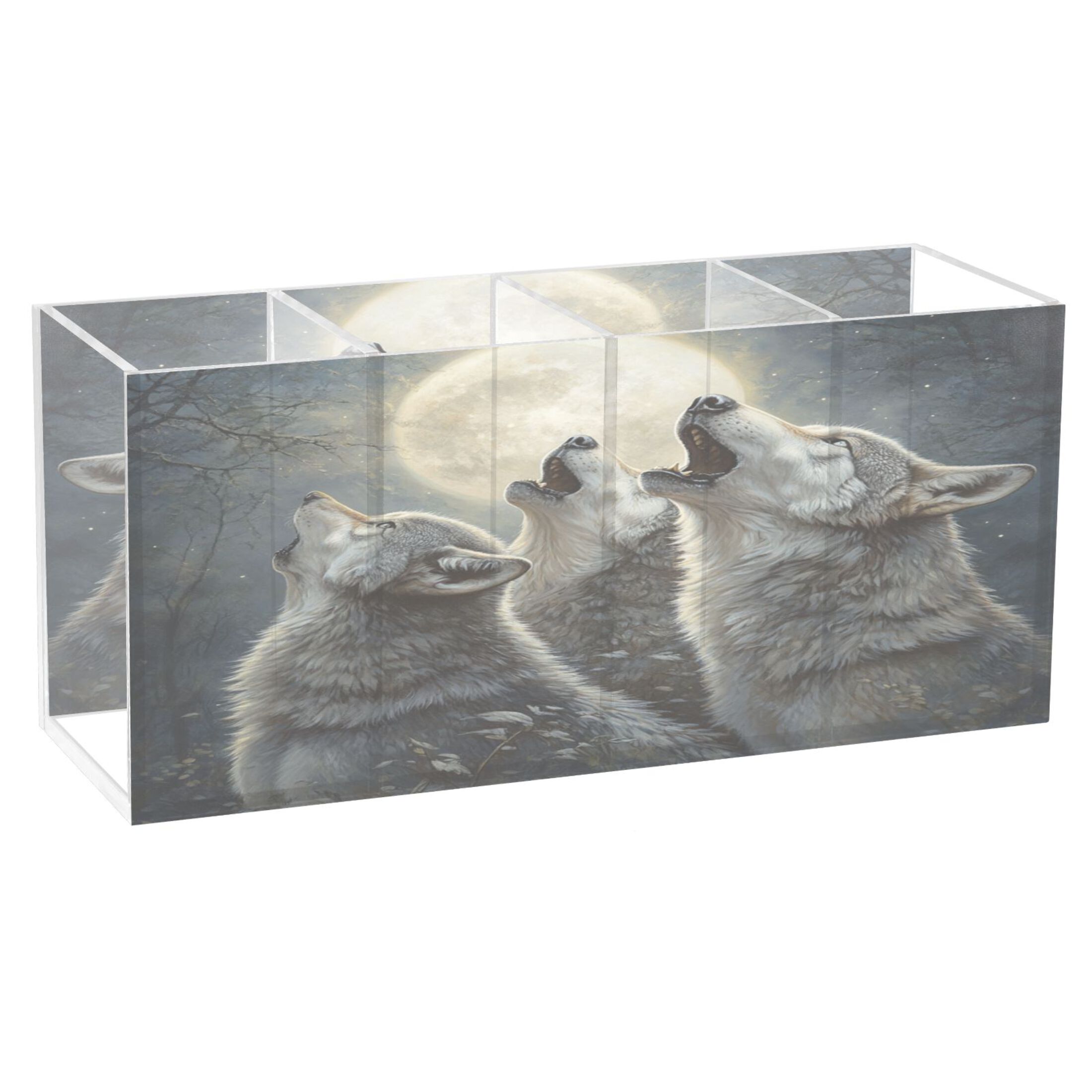 Vzayy Pen Holder 4 Grids,Personalised ,Perfect for Office,Bedroom,and ...