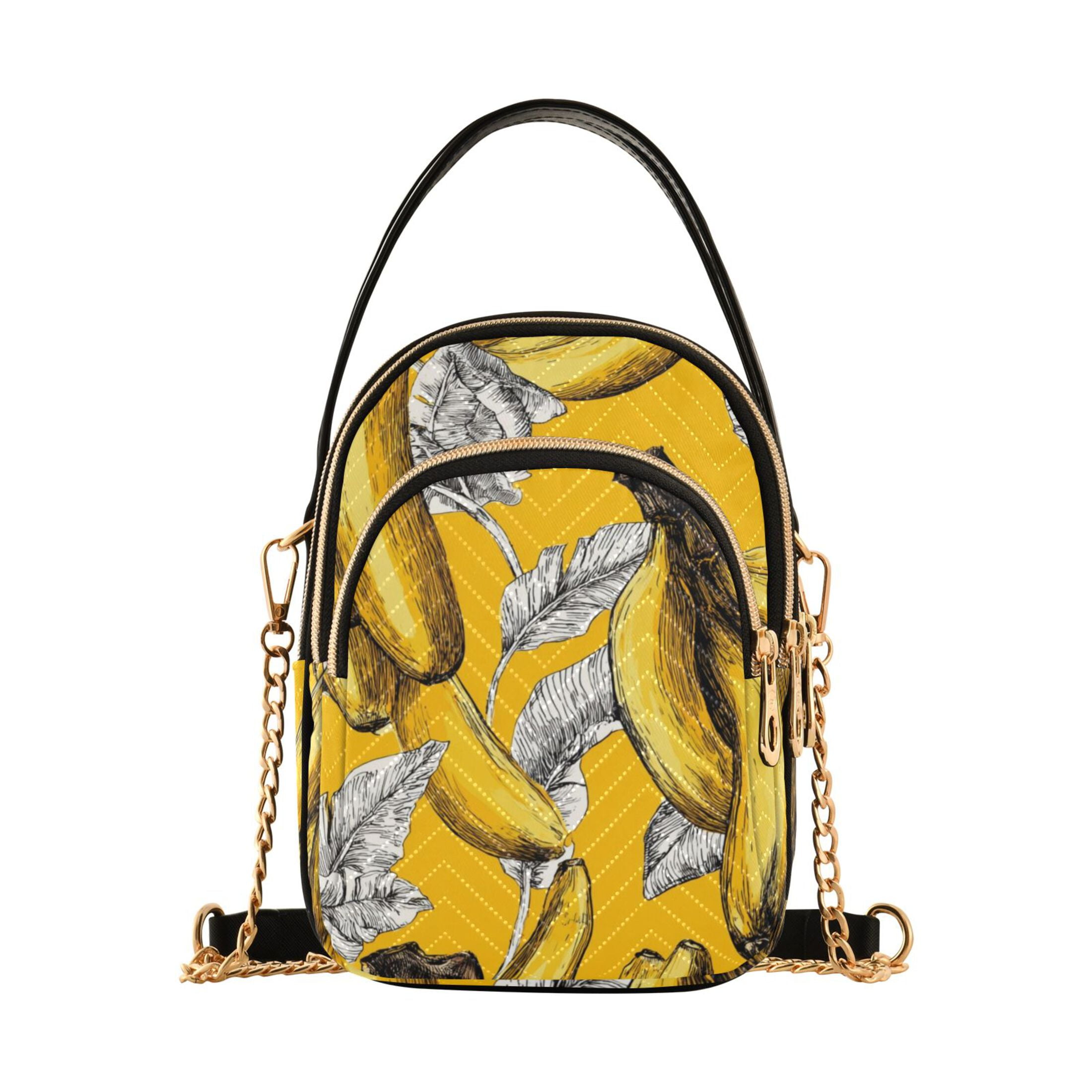 Vzayyk Crossbody Handbag With Detachable Chain Strap Multi-Zipper ...