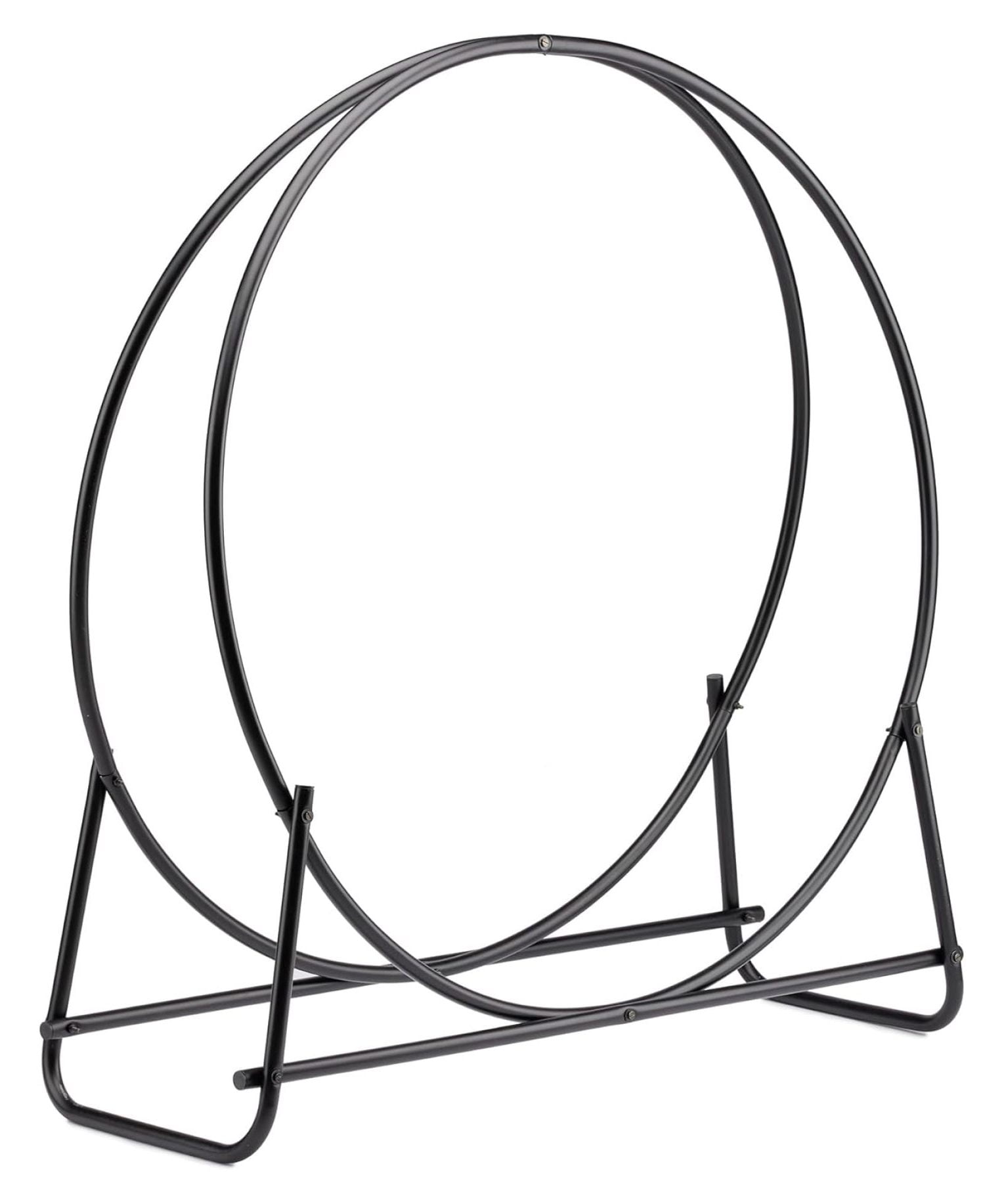 W-1881 Black 40-Inch Diameter Tubular Firewood Log Hoop Rack - Walmart.com