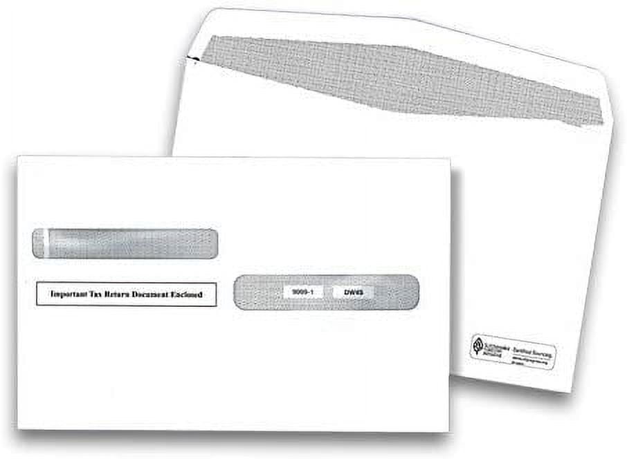 W-2 Double Window Security Envelopes, Pack of 100 Envelopes - Walmart.com