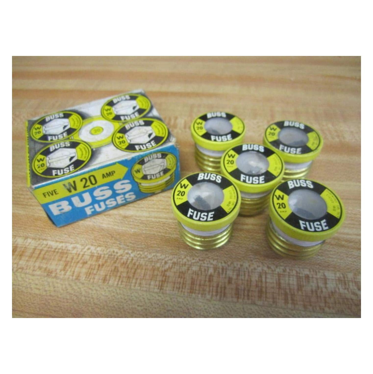 W-20 Buss Plug Fuse W20 (Pack of 5) - Walmart.com