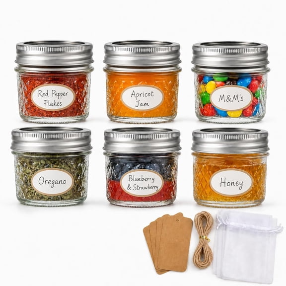 Mini Glass Jars for Food Storage and Crafts with Airtight Lids