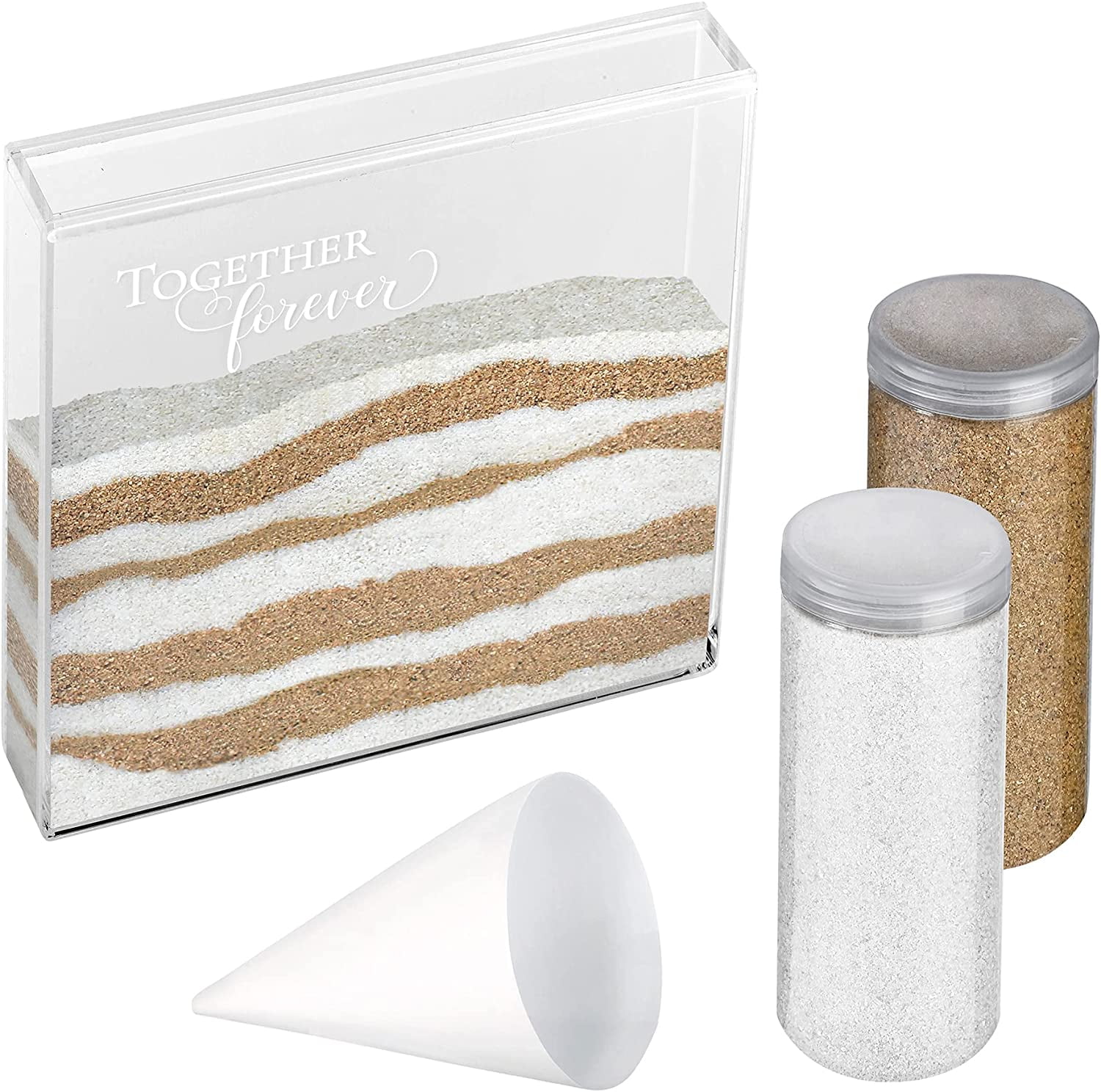 W Acrylic Together Forever Unity Ceremony Set with 2 Containers of ...