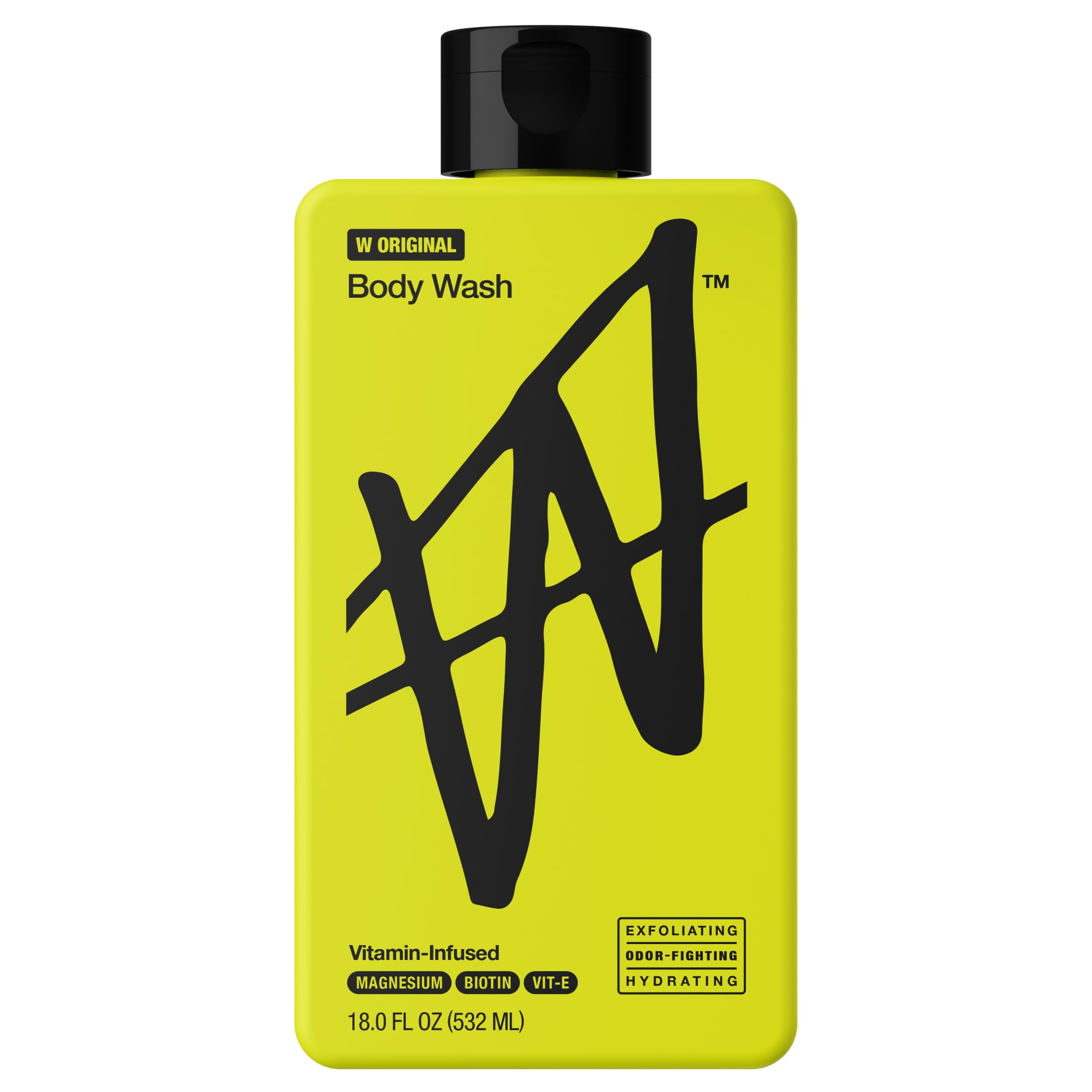 W By Jake Paul IRF13 Exfoliating Body Wash for Men, Vitamin-Infused, Hydrating Shower Gel ...