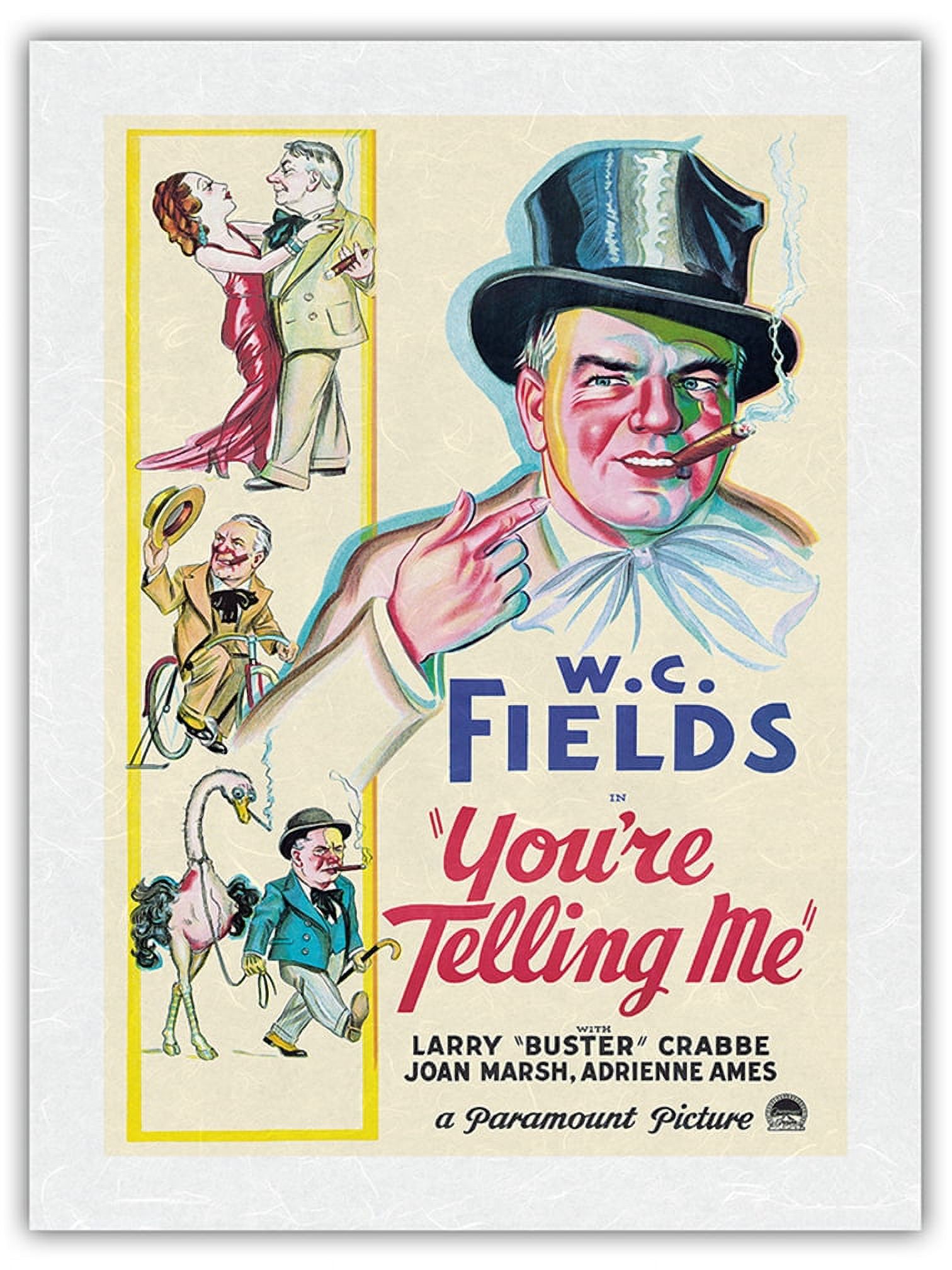 W.C. Fields in You're Telling Me - Vintage Film Movie Poster c.1934 - Japanese Unryu Rice Paper ...