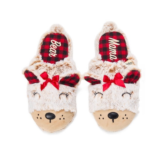 Dearfoams Cozy Comfort Matching Family Bear Slippers - Walmart.com