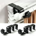 RFGUB No Drill Curtain Rod Brackets for Outside-Mount Blinds, Tool-Free ...