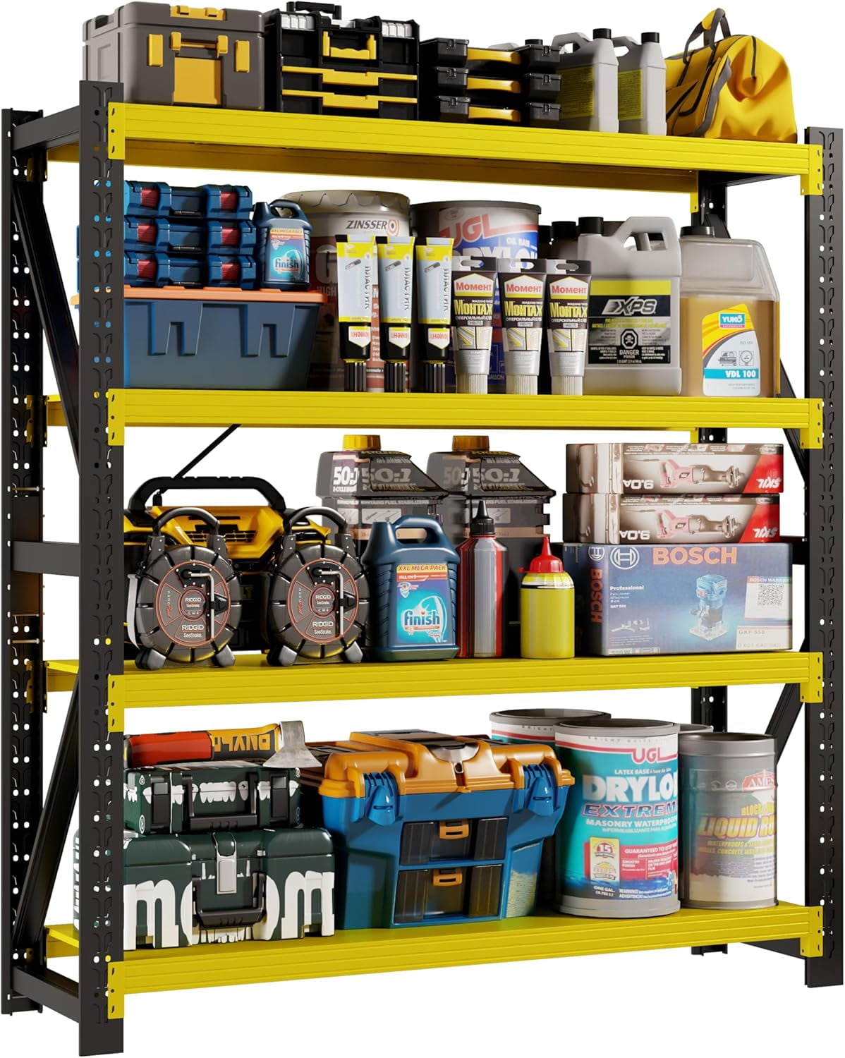 W Garage Shelving Heavy Duty,4000Lbs Garage Storage,Metal Adjustable ...