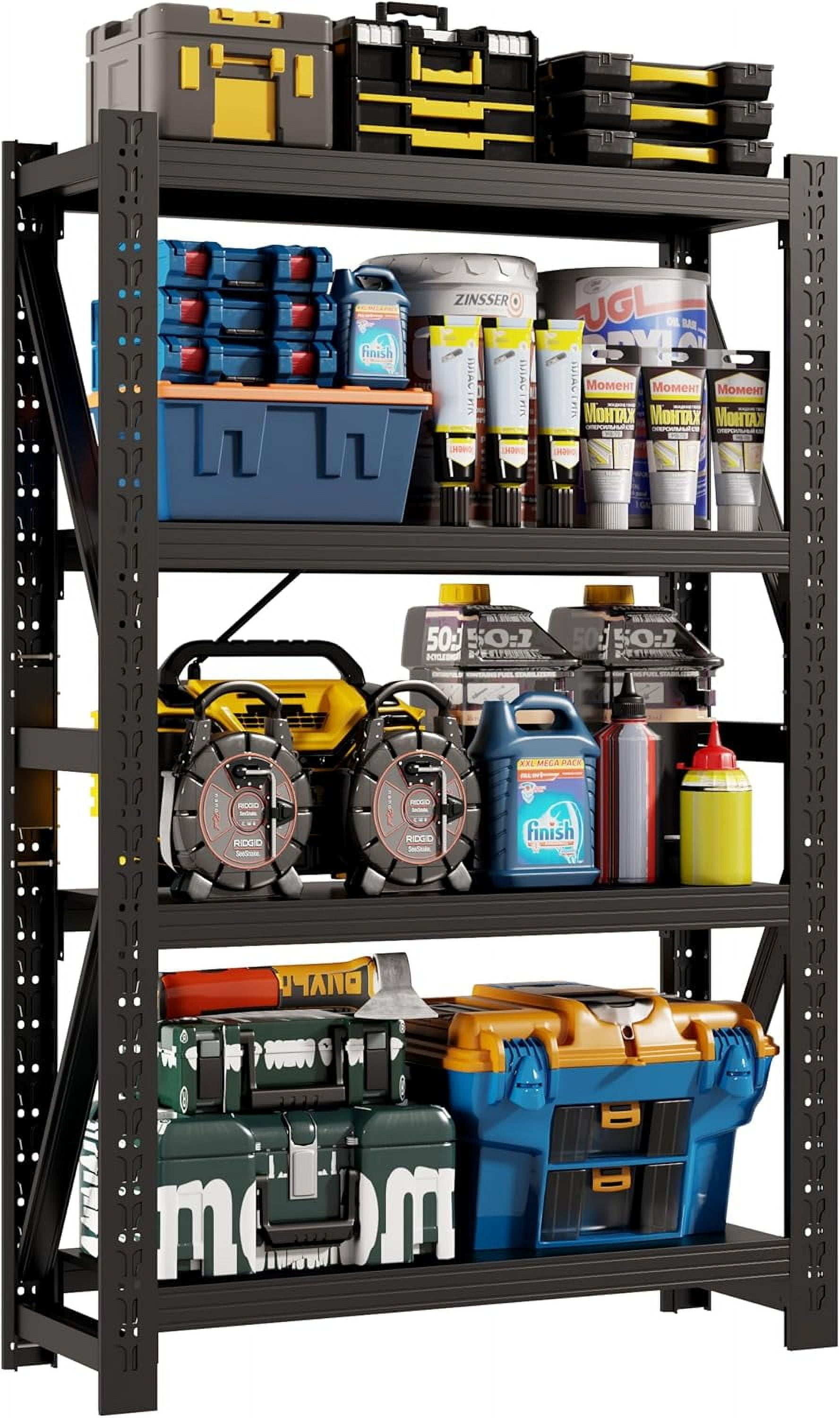 W Garage Shelving Heavy Duty,4000Lbs Garage Storage,Metal Adjustable ...
