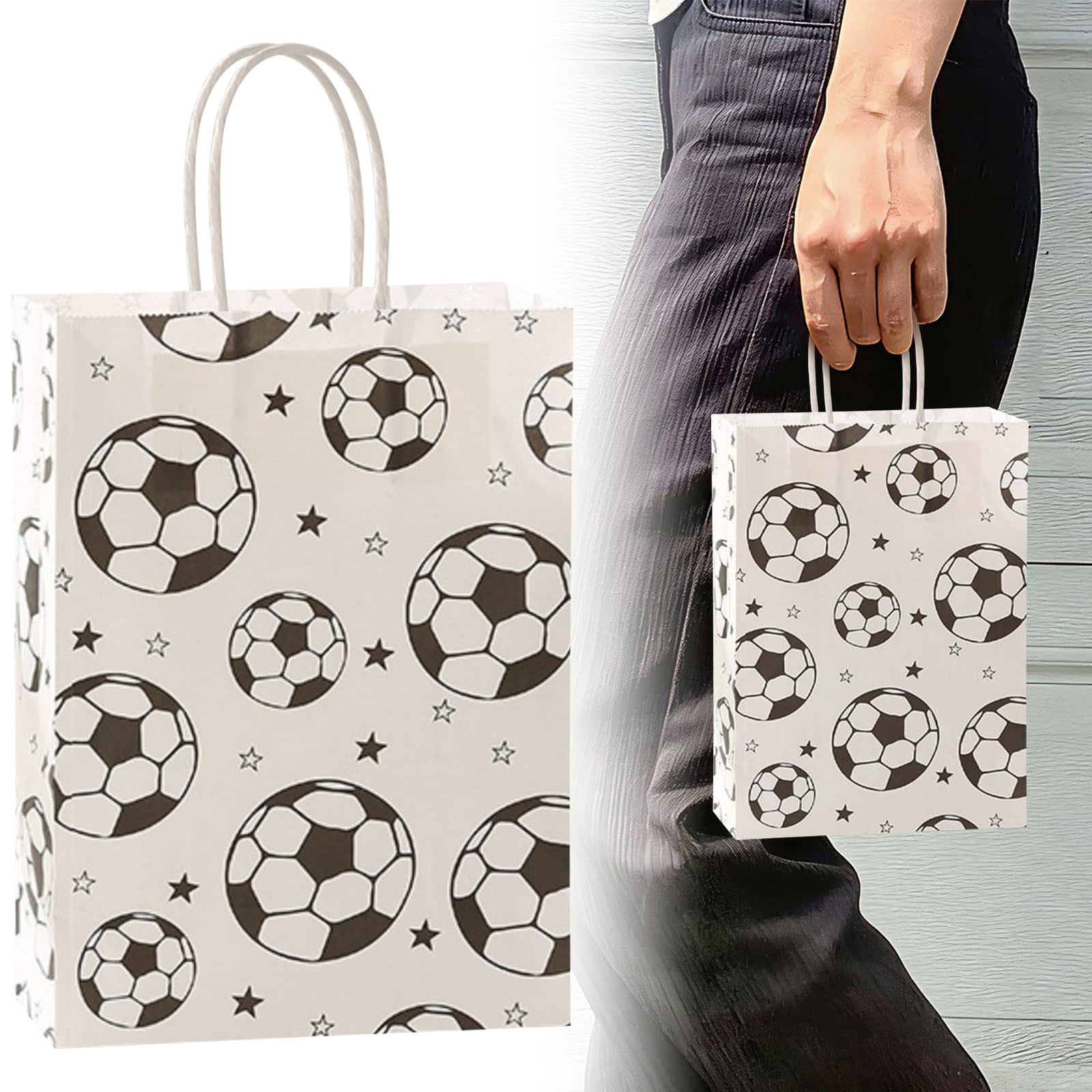 W'Ld-Cup Decorations – Soccer Bags Paper Packaging with Handles ...