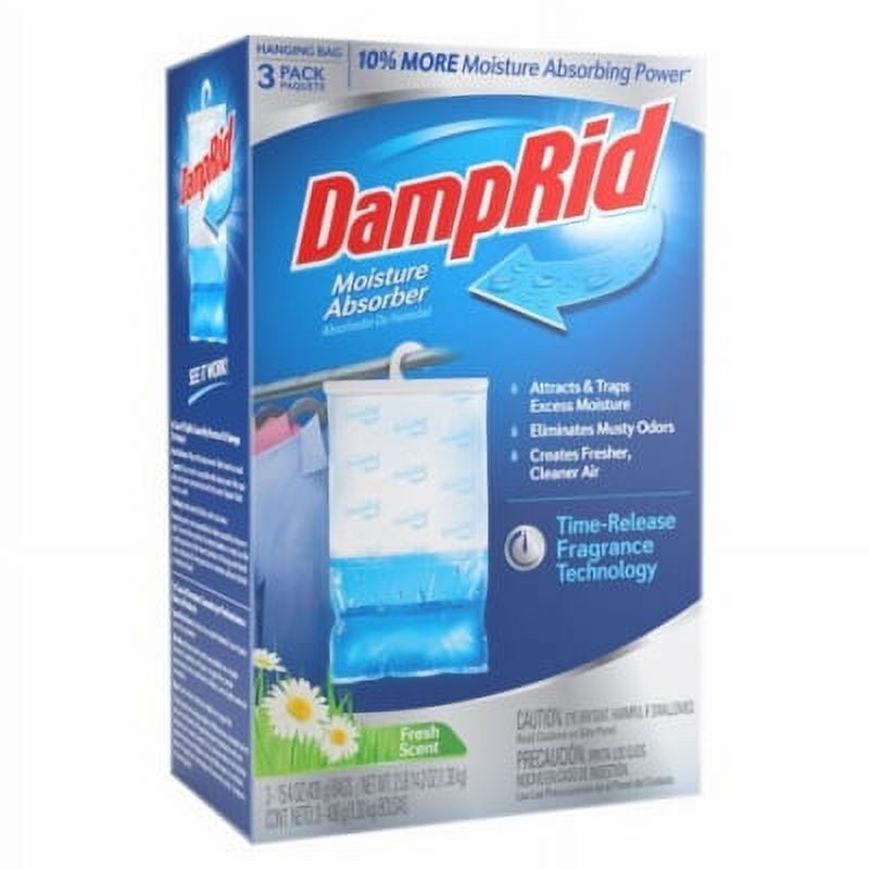 W M Barr Damp Rid 3 Pack 15.4 OZ Closet Freshener Fresh Scent Moisture ...