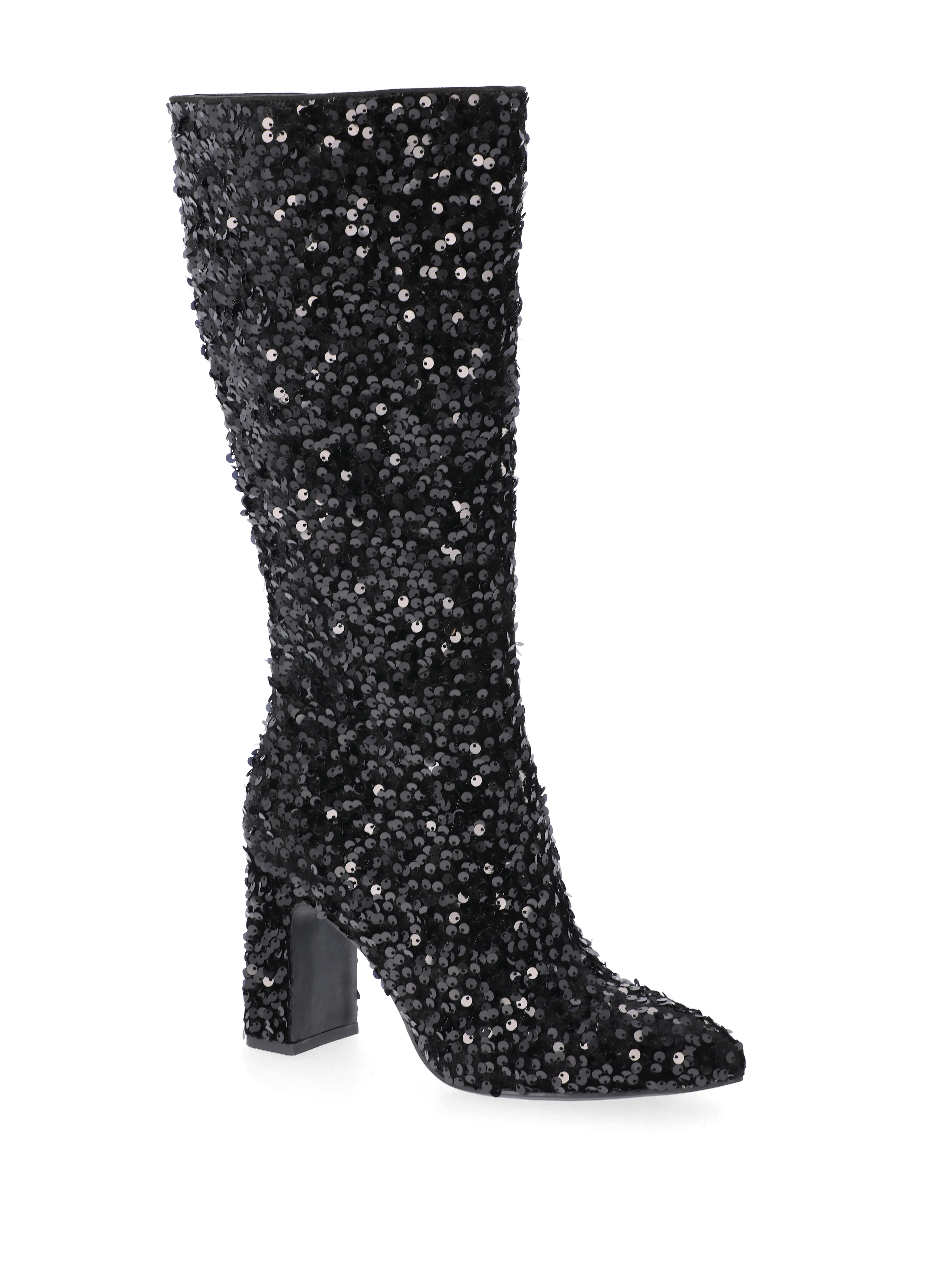 Madden NYC Women's Tall Glitter Block Heel Boots - Walmart.com