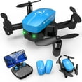 W 1080P Camera Mini Drone, Foldable, Voice and Remote-Controlled with 2 ...