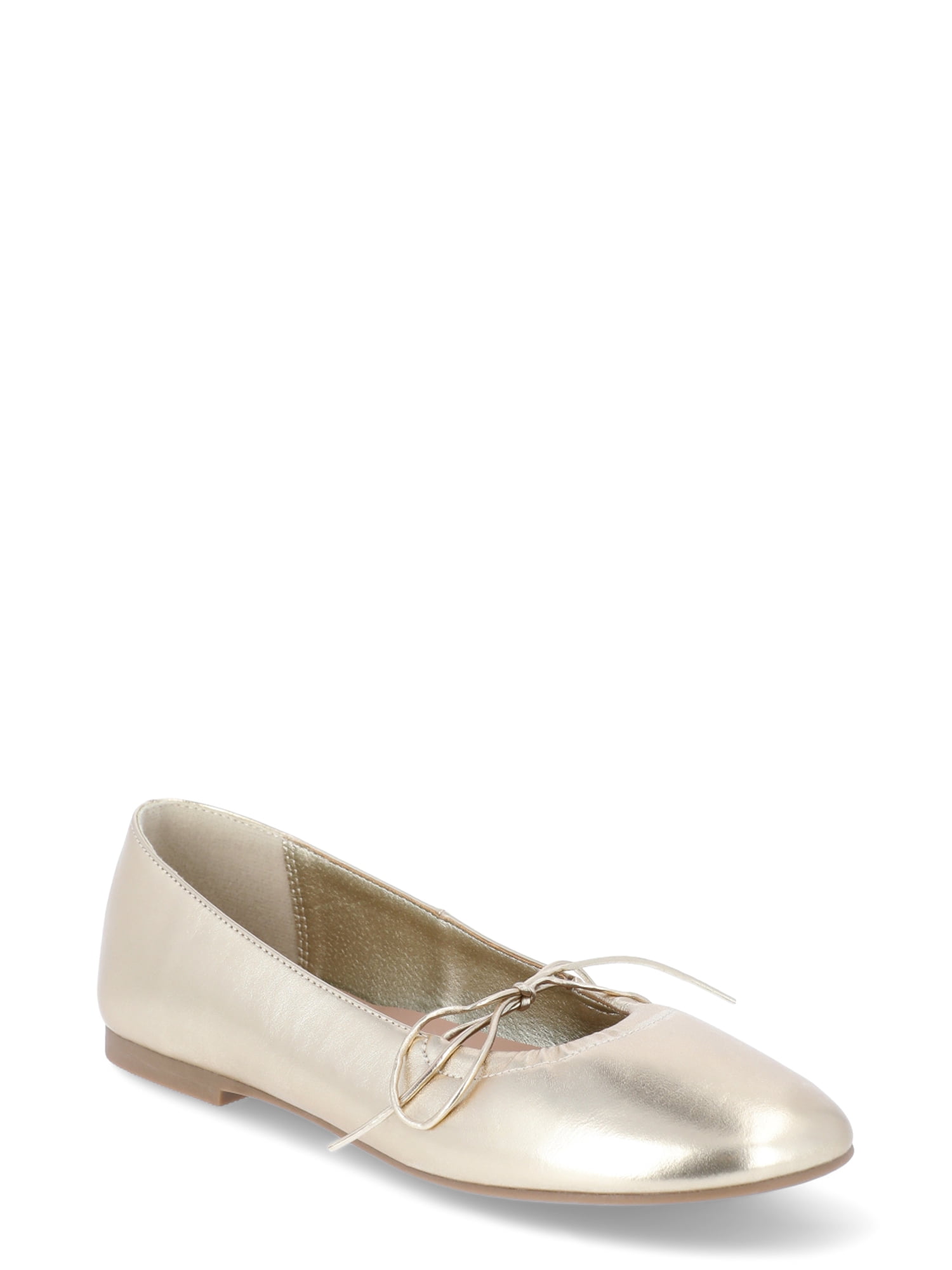 No Boundaries Women's Slip-On Bow Mary Jane Ballet Flats, Comfy ...
