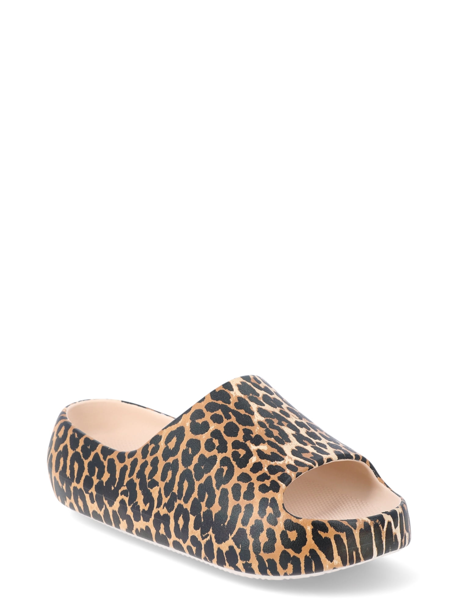 No Boundaries Women's Platform Comfort Slide Sandals - Walmart.com