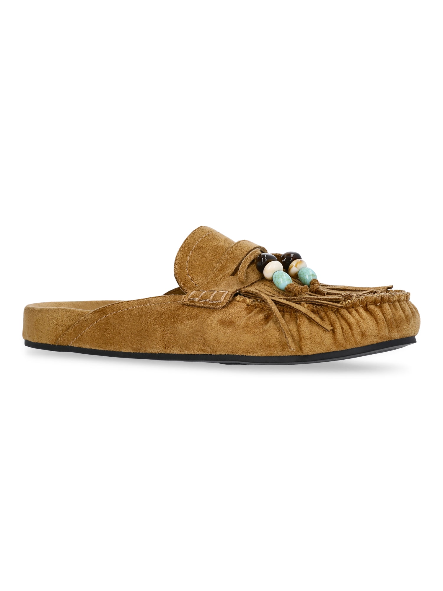 No Boundaries Women's Fringe Slip On Moccasin - Walmart.com