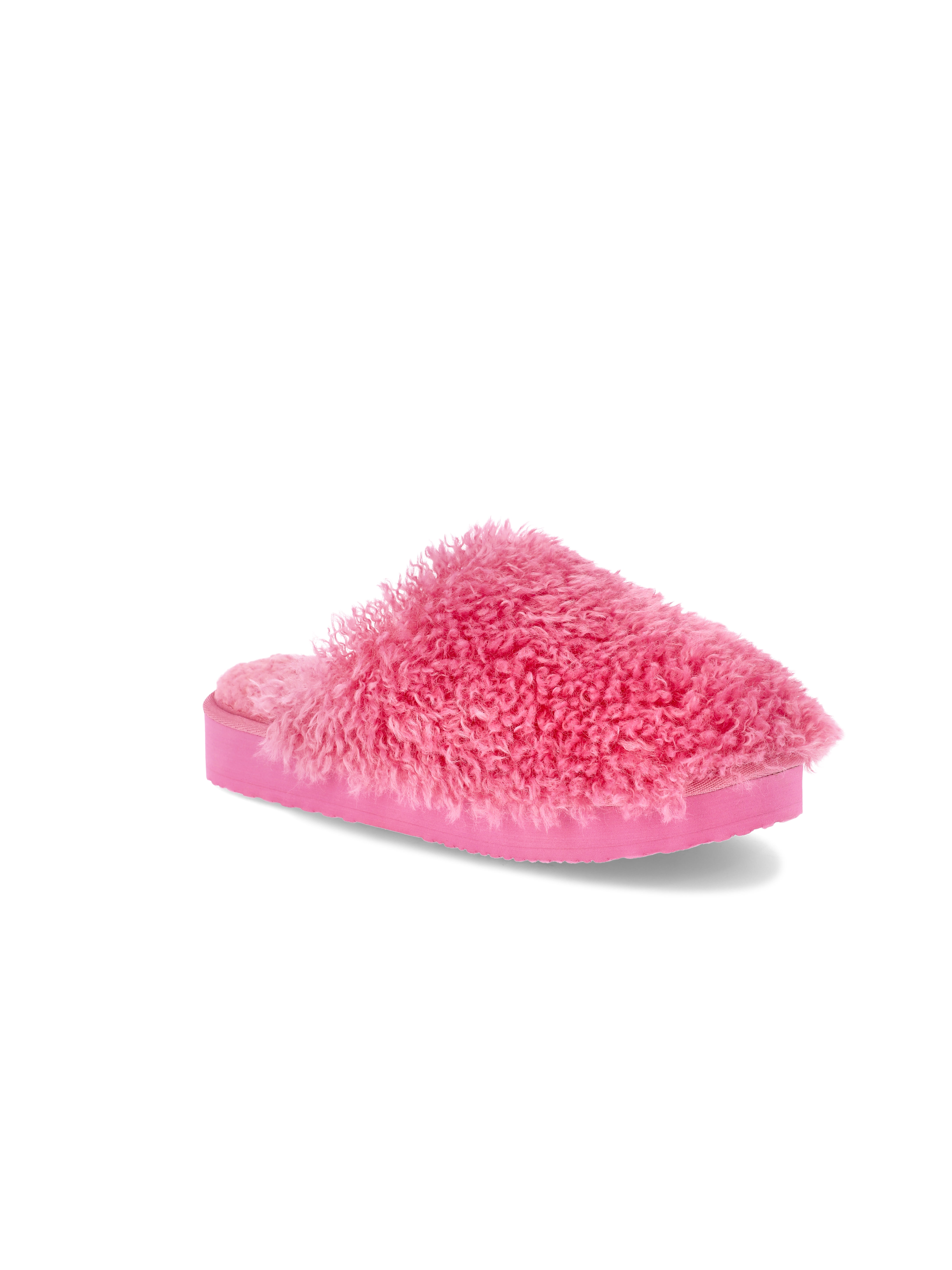 No Boundaries Women's Fuzzy Platform Slippers - Walmart.com