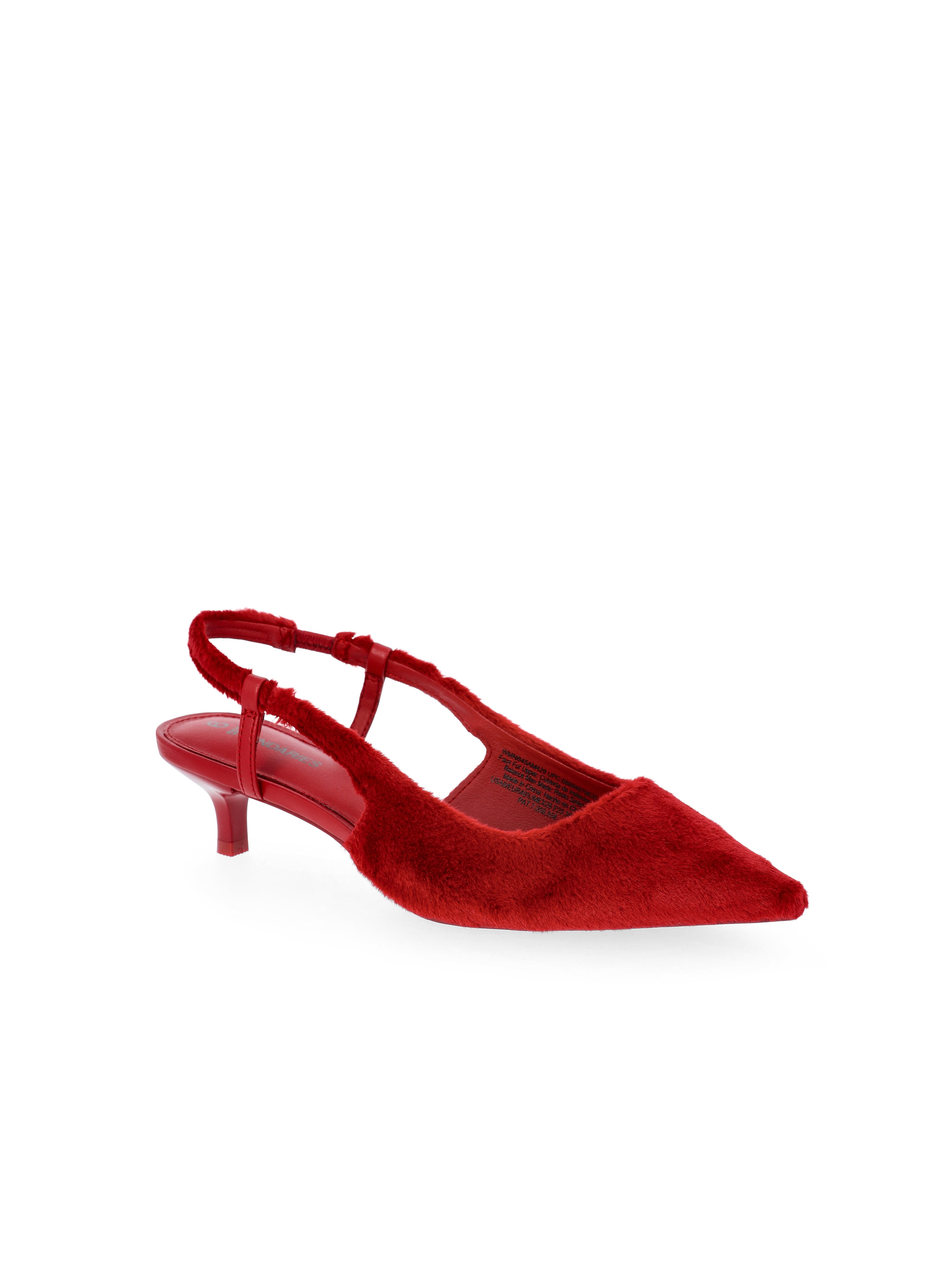 No Boundaries Faux Leather Slingback Kitten Heels, Women's - Walmart.com