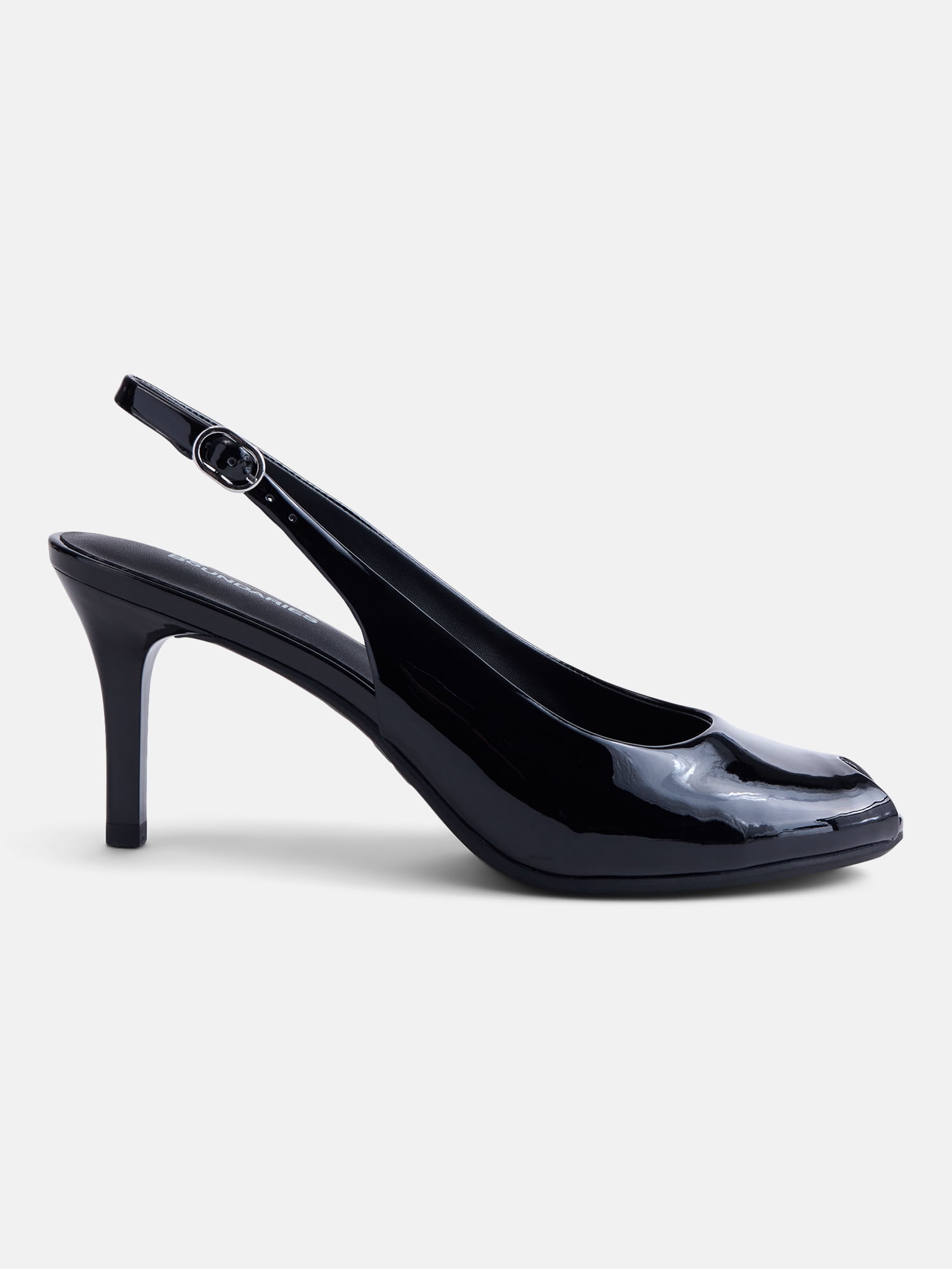 No Boundaries Women's Slingback Peep Toe Heels - Walmart.com