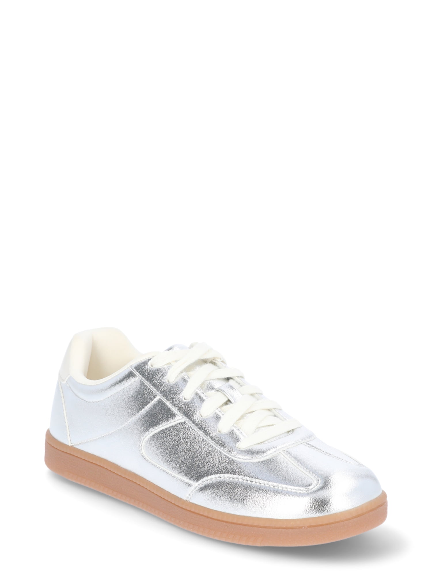 No Boundaries Women's Lace Up Sporty Sneakers, Wide Width Available ...
