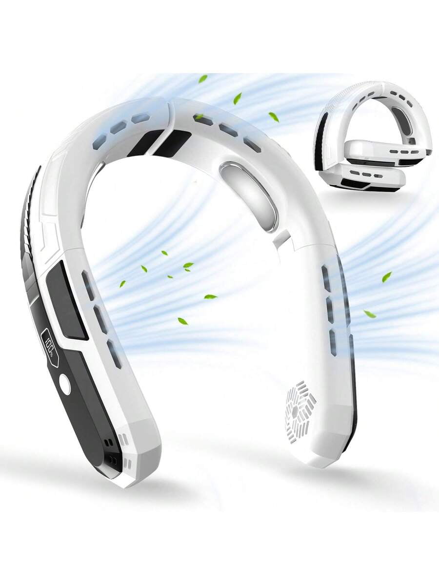 W&O 2025 New Portable Neck Fan, 100 Speeds Bladeless, 3 Speeds, LED ...