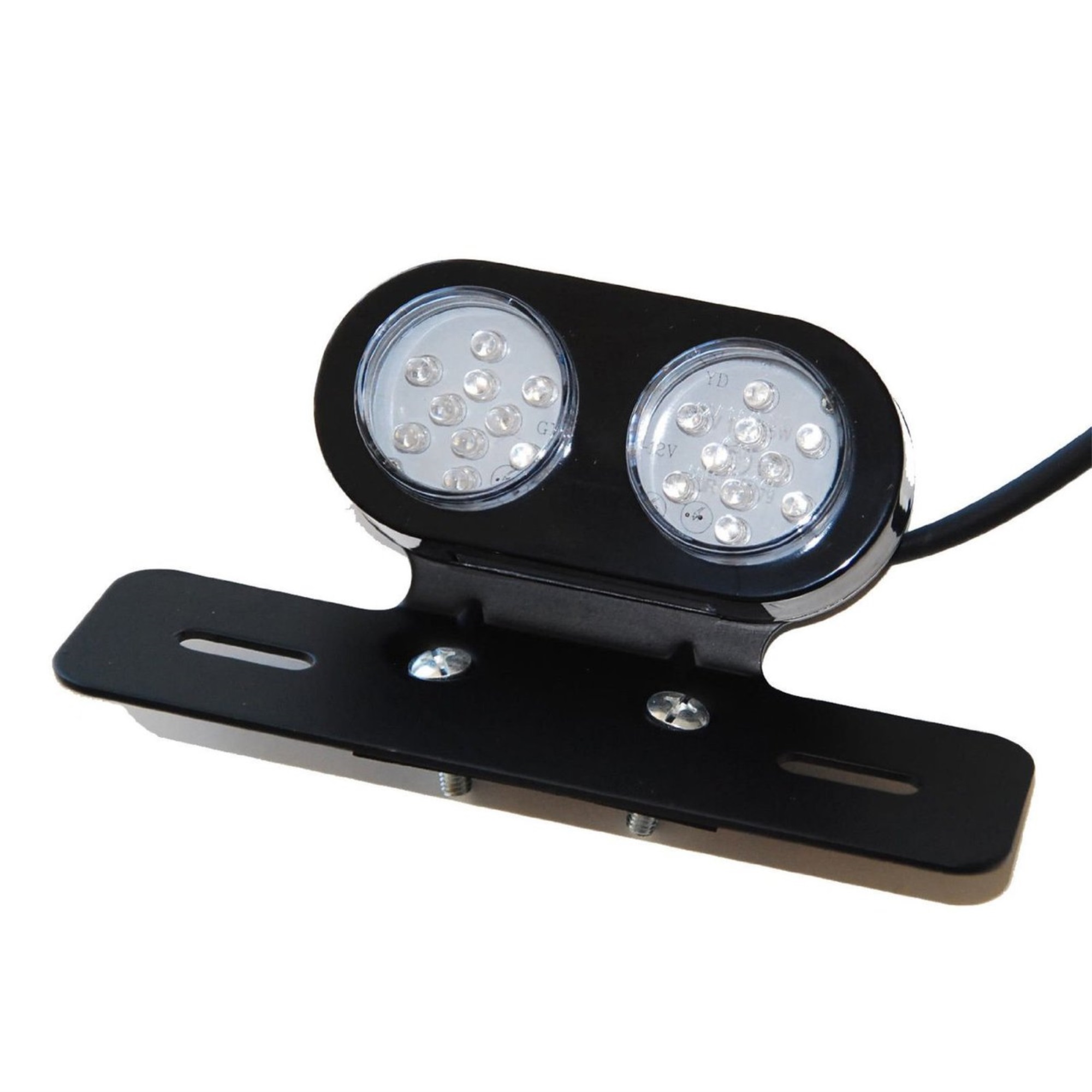 (W) OZ-USA Cafe LED Plate Holder Motorcycle Tail Brake Light Custom ...